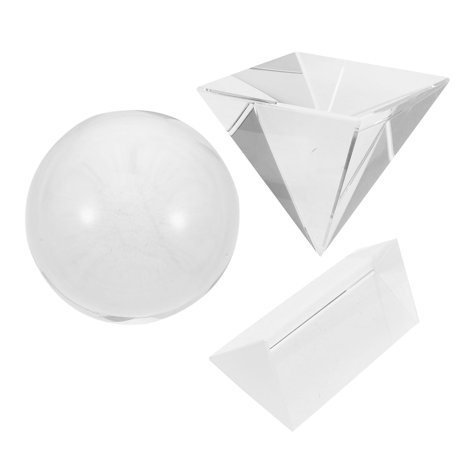 Hytrove Crystal Photography Triangular Prism Set 3Pcs 2.56*2.32*2.32in ...
