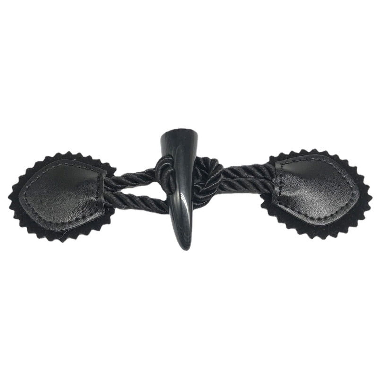 Phenofice Black PU Resin Toggle Buttons 4 Pairs for Coat Fastening ...