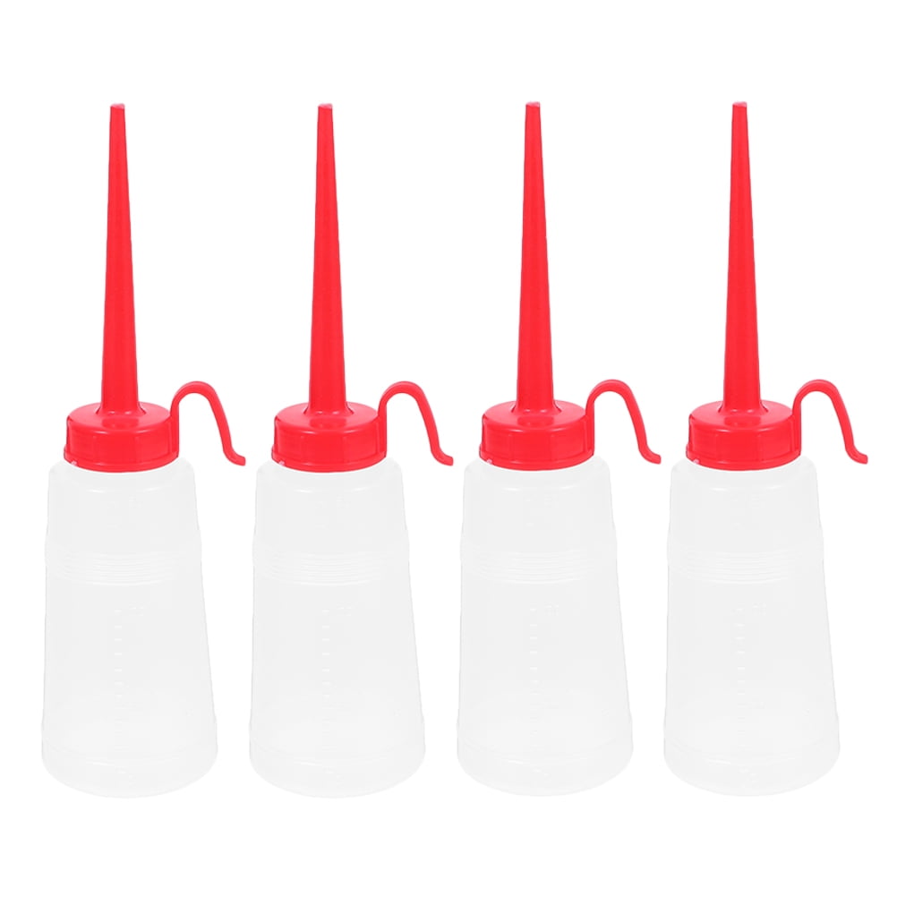 Zehuanyu 4 Pcs Applicator Bottle Oil Can Pump Oiler Filling Product Red ...