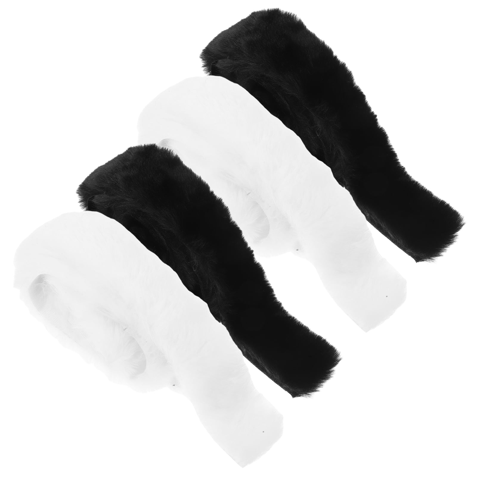 Zehuanyu 4 Pcs Carpet Transition Strip Handmade Fur Artificial Plush ...