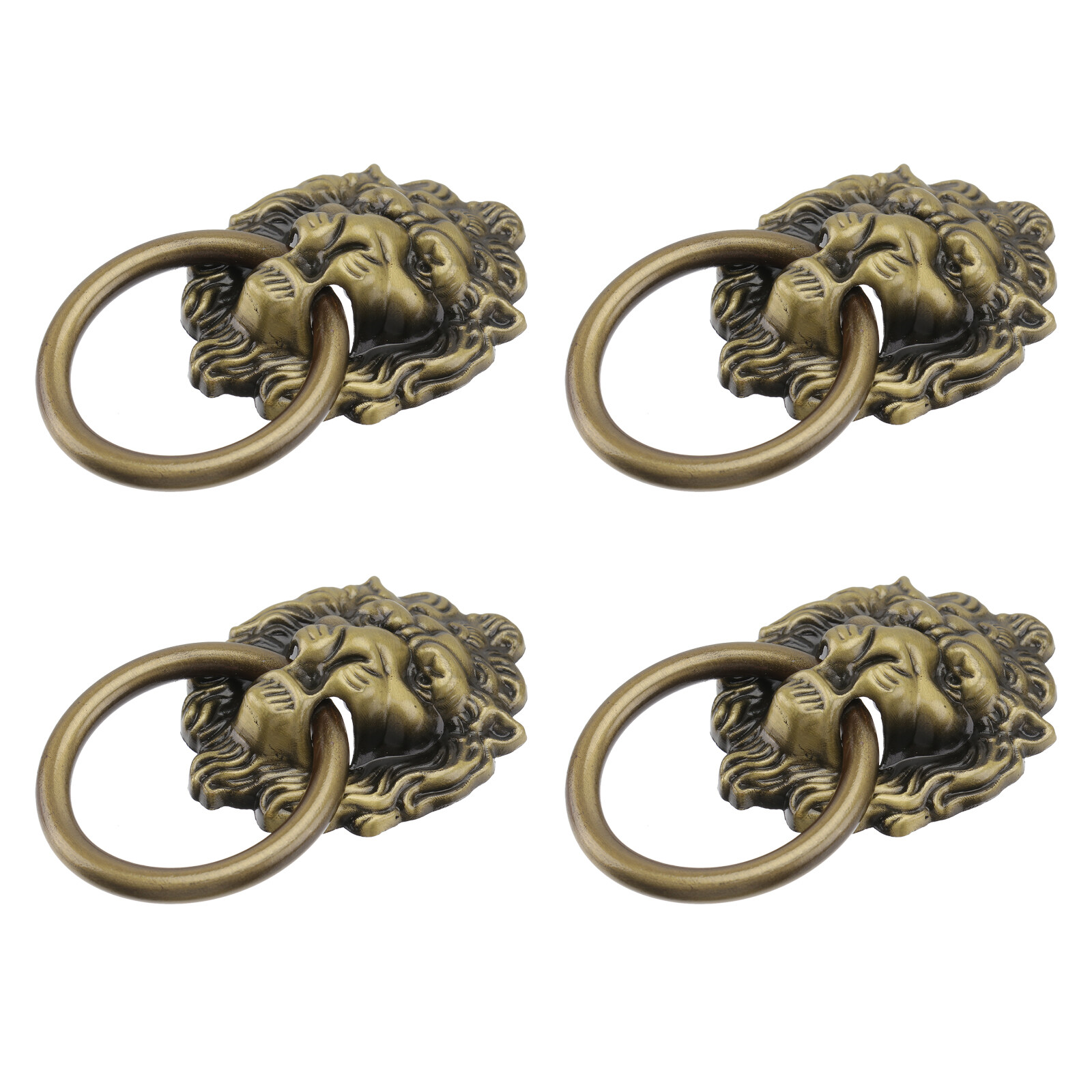 Zehuanyu 4 Pcs Lion Head Handle Gold Knobs Door Knockers for Front Retro Decor - Walmart.com