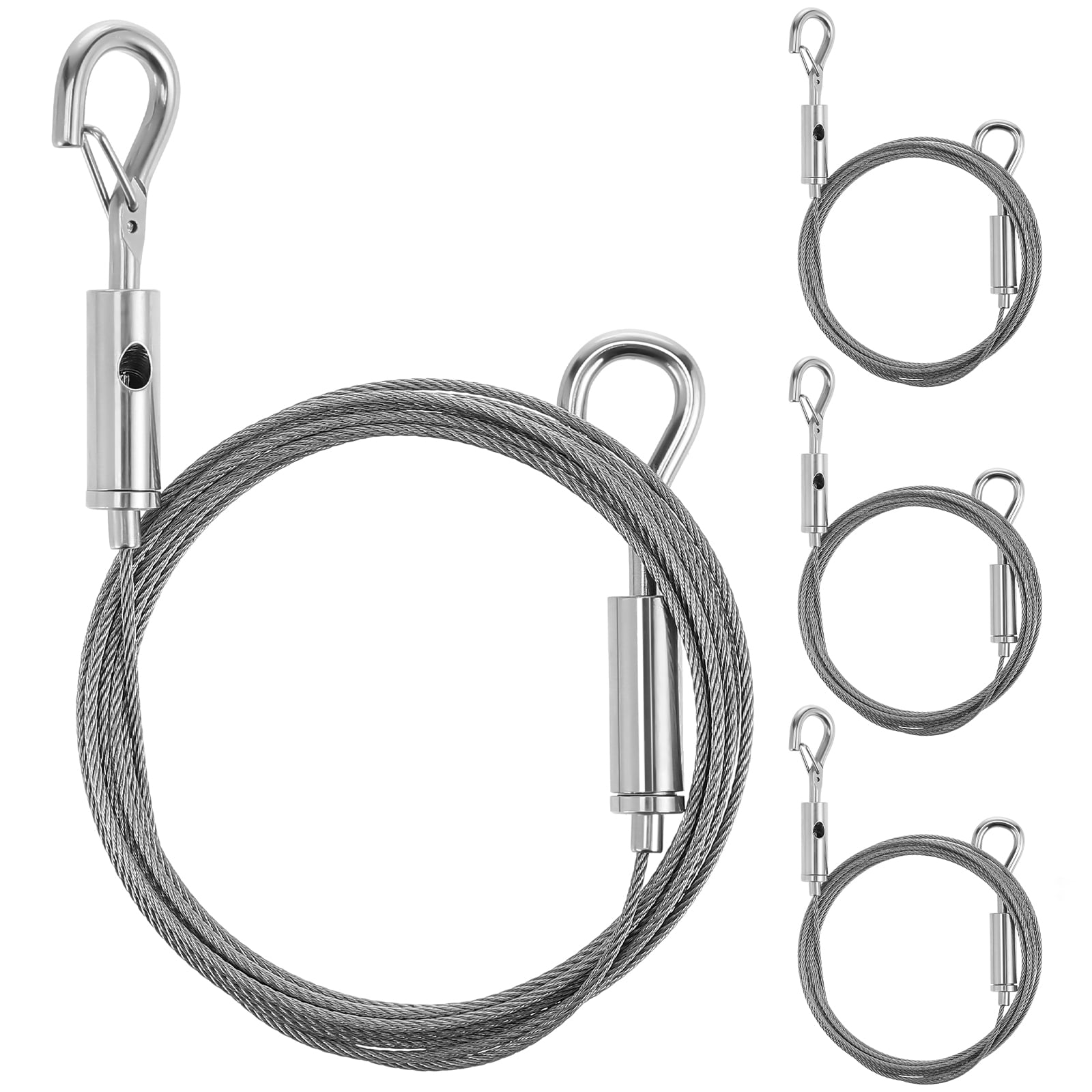 Zehuanyu 4 Pcs Splitter Adapter Gold Plated Stainless Steel Wire Rope ...