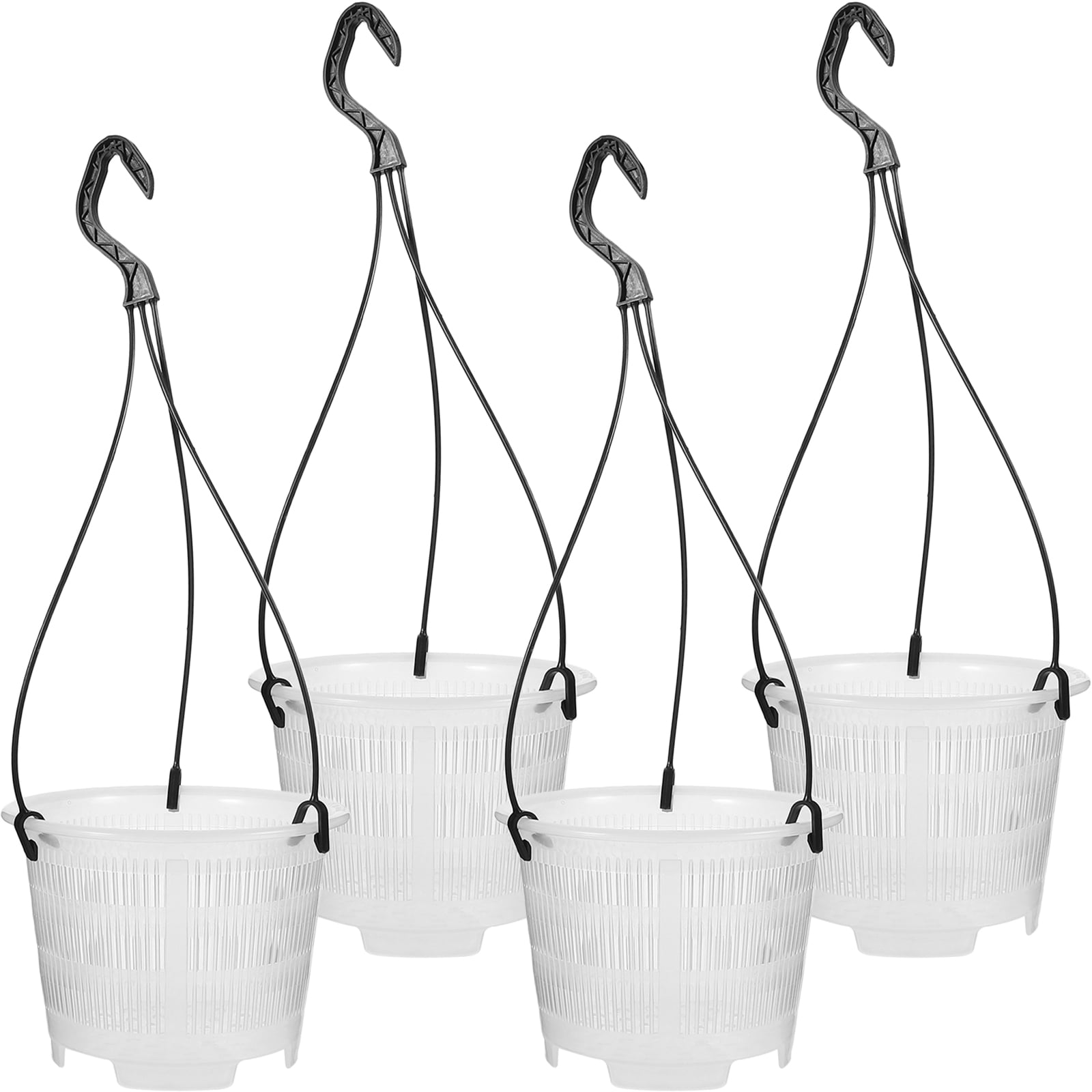 Zehuanyu 4 Sets of Mesh Hanging Flower Pot Indoor Hanging Planter ...