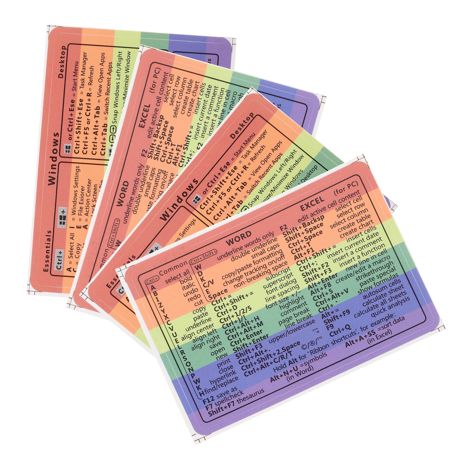 Zehuanyu 4 Sheets Sticker for Laptop Key Stickers - Walmart.com