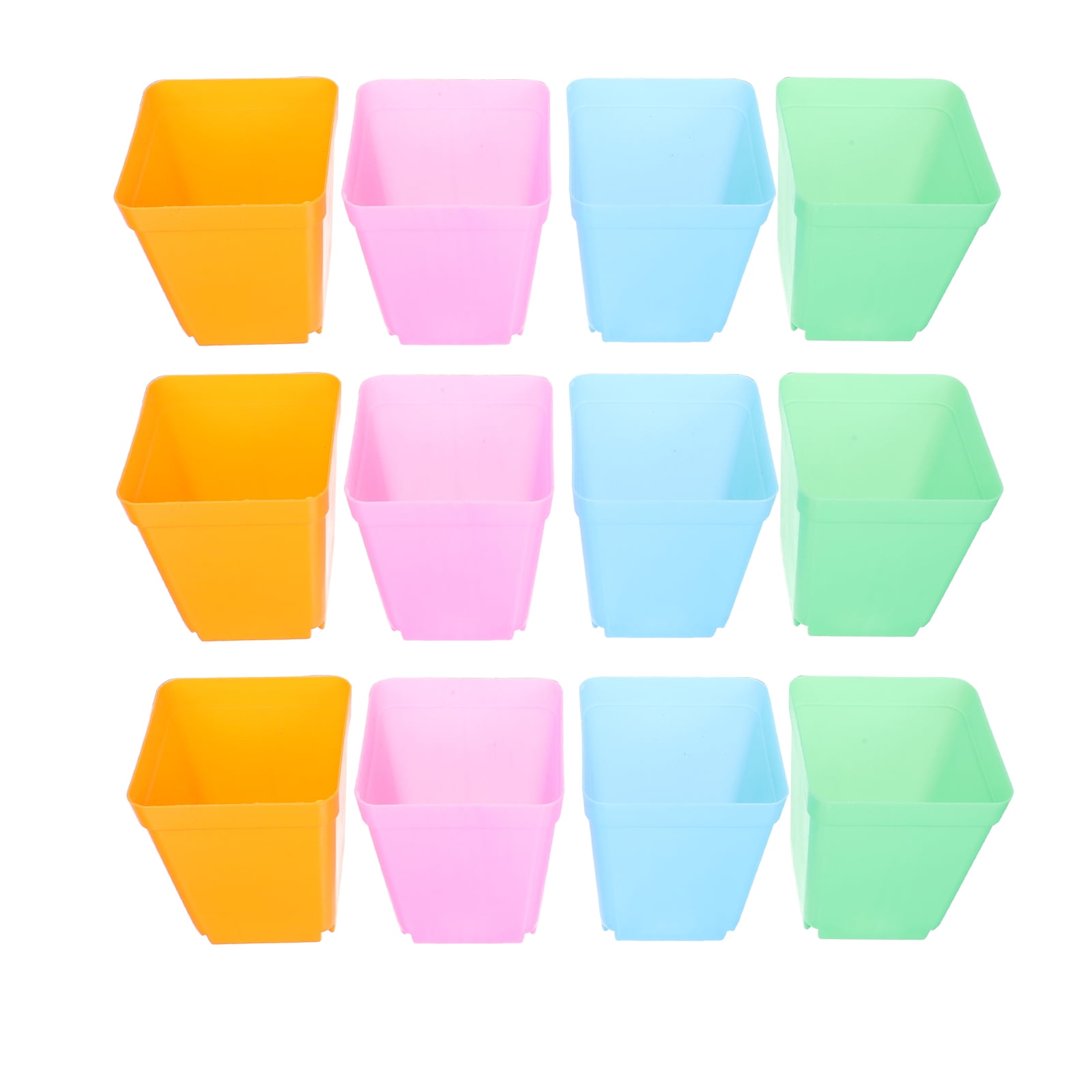 Zehuanyu 40 PCS White Plant Pot Small Square Flower Indoor Pots ...
