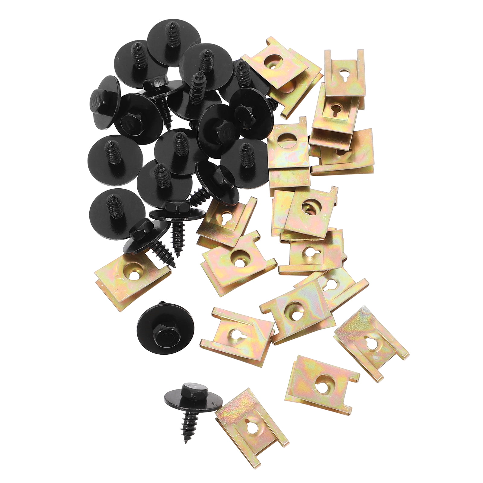 HEMOTON 40pcs Car Body Screws Gasket Fasteners Set Metal Fixing Kit for ...