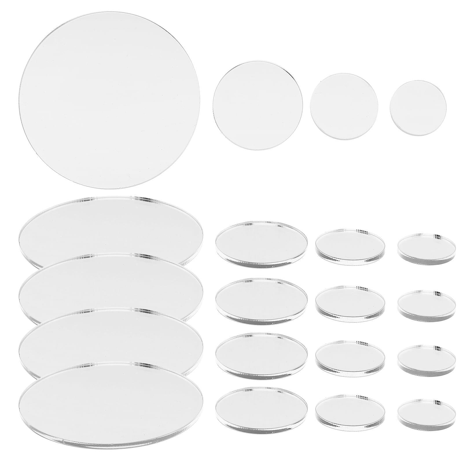 Zehuanyu 40 Pcs Transparent Model Base Round Figure Stands Toy DIY Mini ...