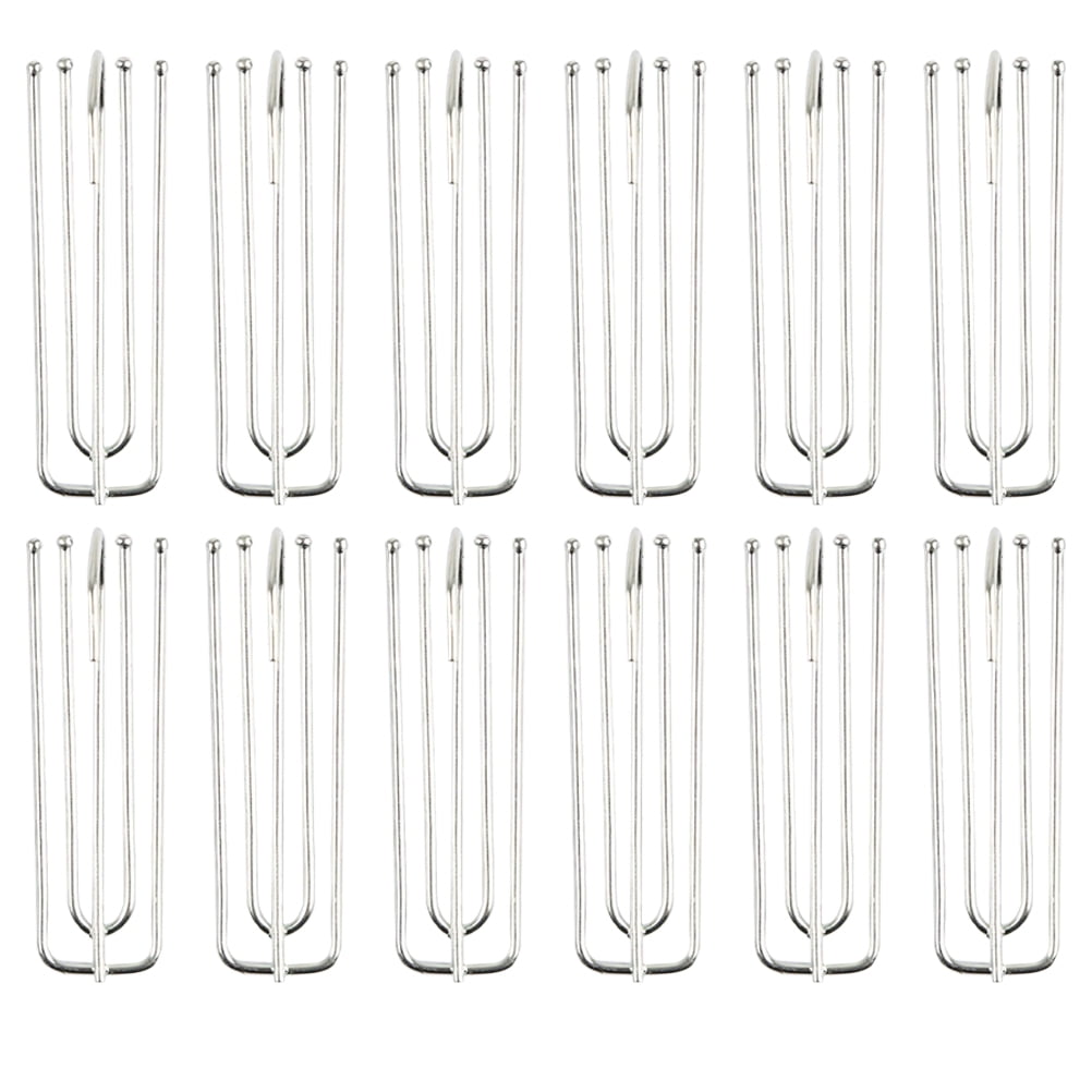 Zehuanyu 40 Pcs Windows Four-prong Hook Stainless Steel Silver Curtain ...