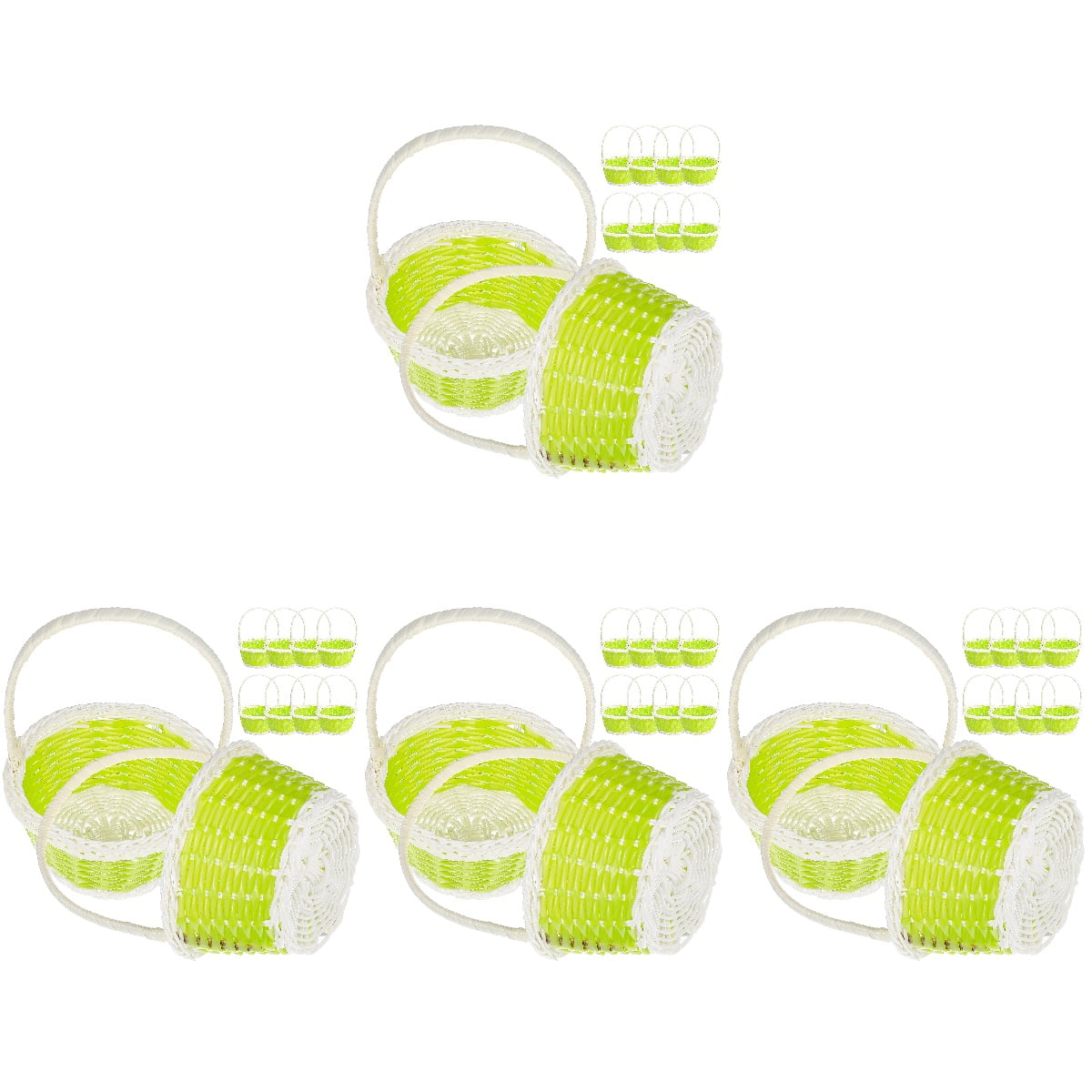 Zehuanyu 40 Pcs Woven Baskets with Handles Pastoral Style Portable ...