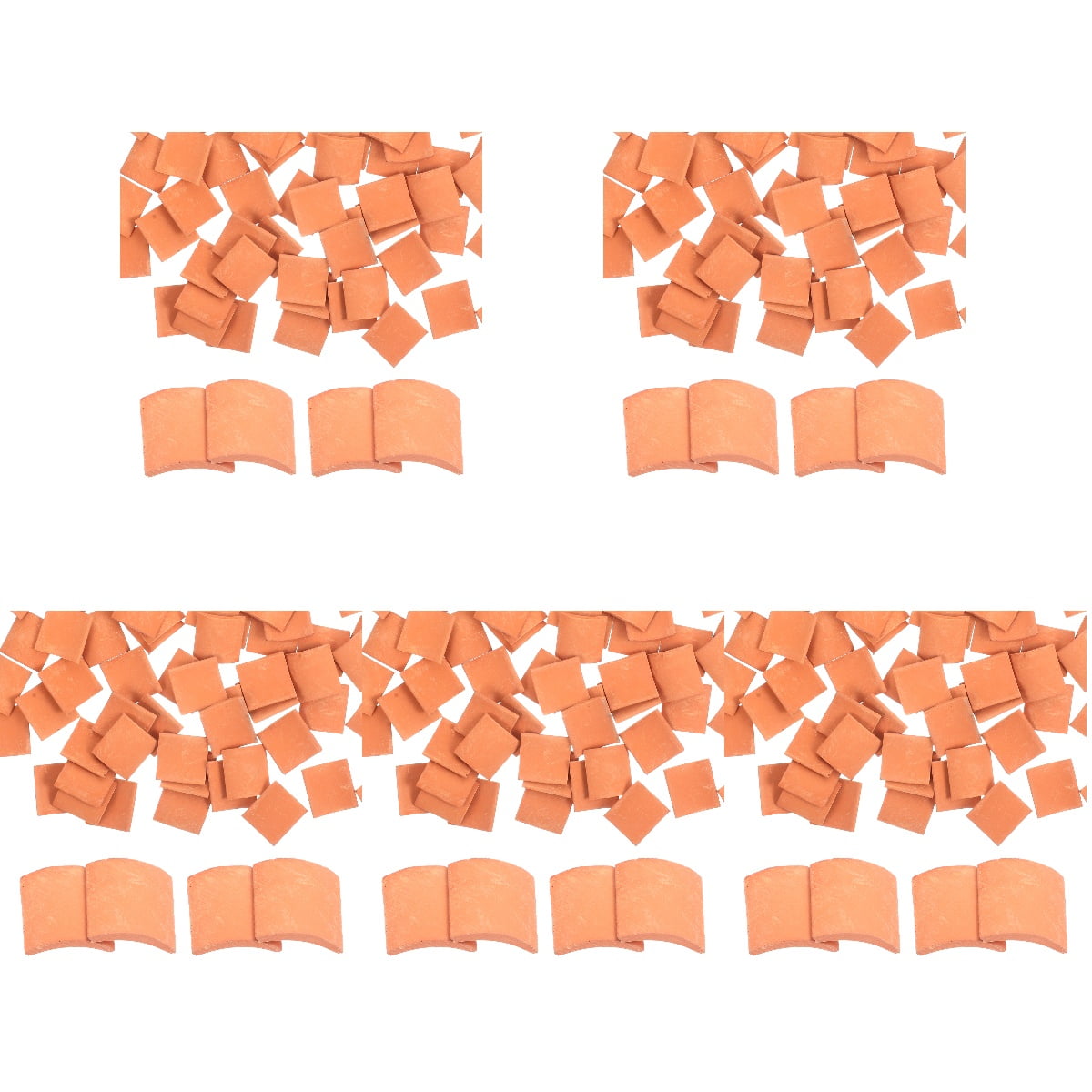 Zehuanyu 400 pcs Simulated Small Roof Tiles Roof Tile Models DIY ...