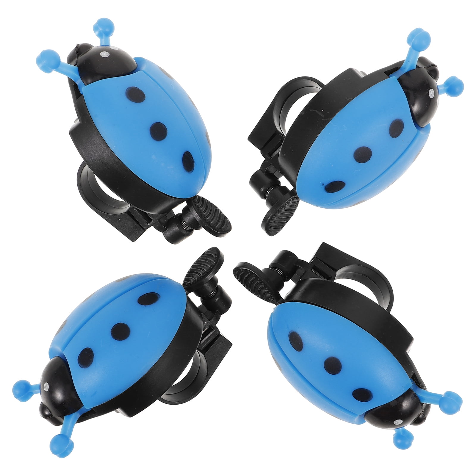 RENACLIPY Cute Bike Bell Ladybug Shape Blue 4Pcs 3.5x1.8x1.7in Loud Crisp Sound - Walmart.com