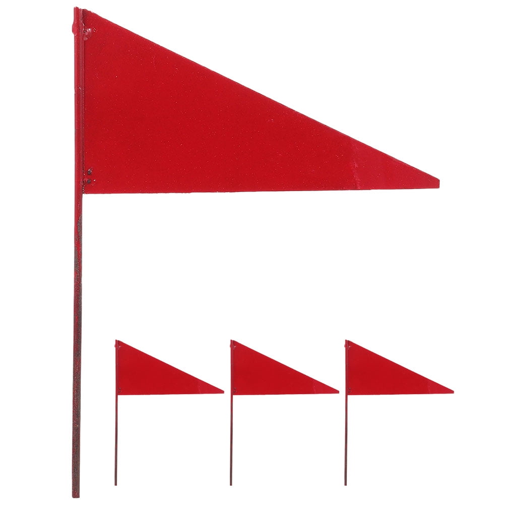 Zehuanyu 4pcs Iron Garden Flags Triangular Lawn Sprinkler Flags Yard ...