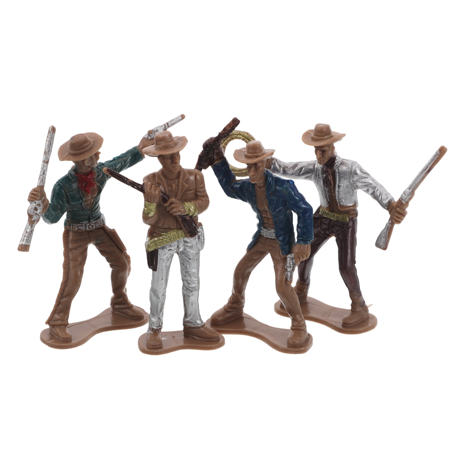 Zehuanyu 4pcs Miniature Cowboy Figurine for Western Party Decorations ...