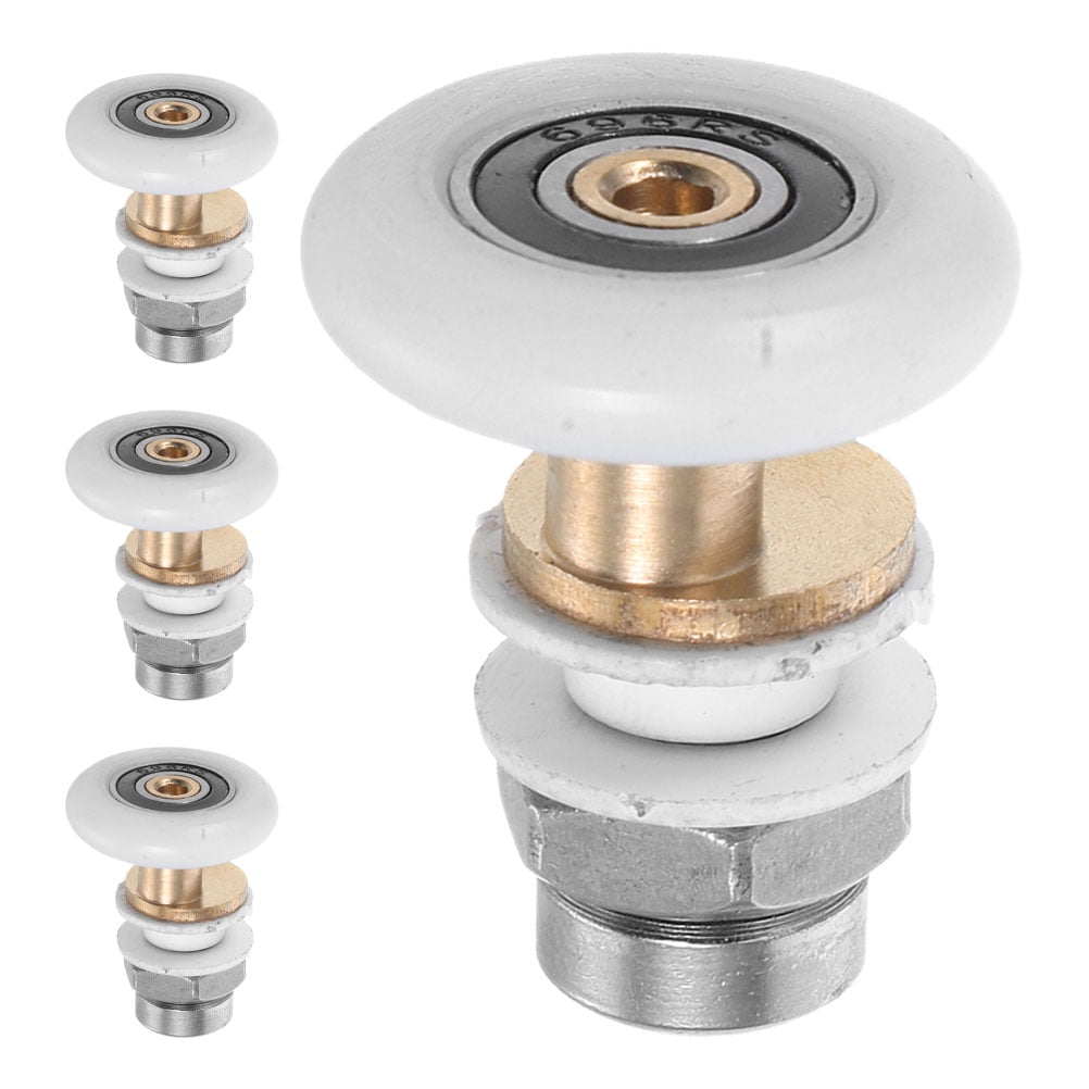 ORDDIART Glass Door Sliding Pulley Assorted Color 4Pcs 1.4X1X1In ...