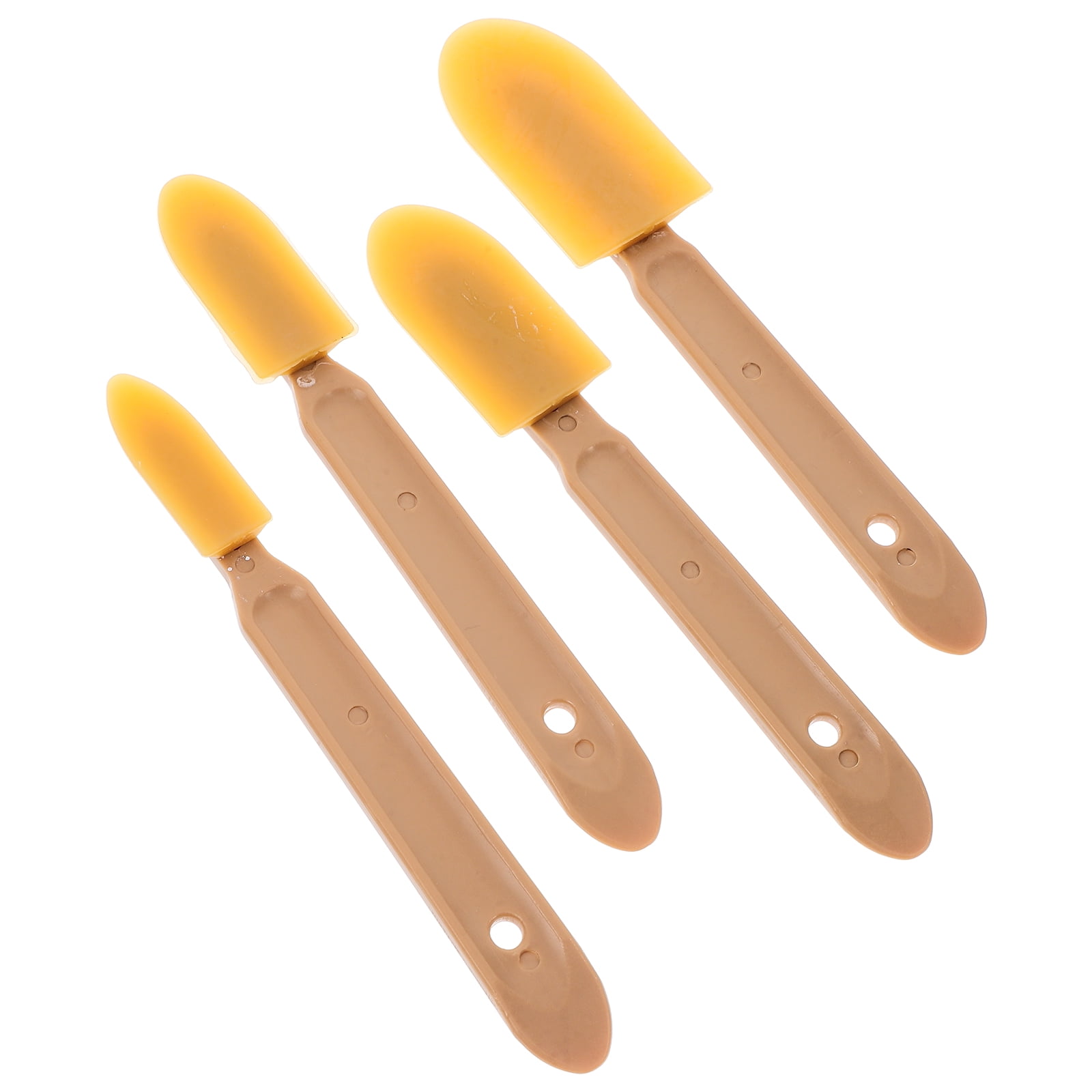 HEMOTON 4pcs Silicone Set Reusable Rubber Spatulas with ABS Handle Grip ...