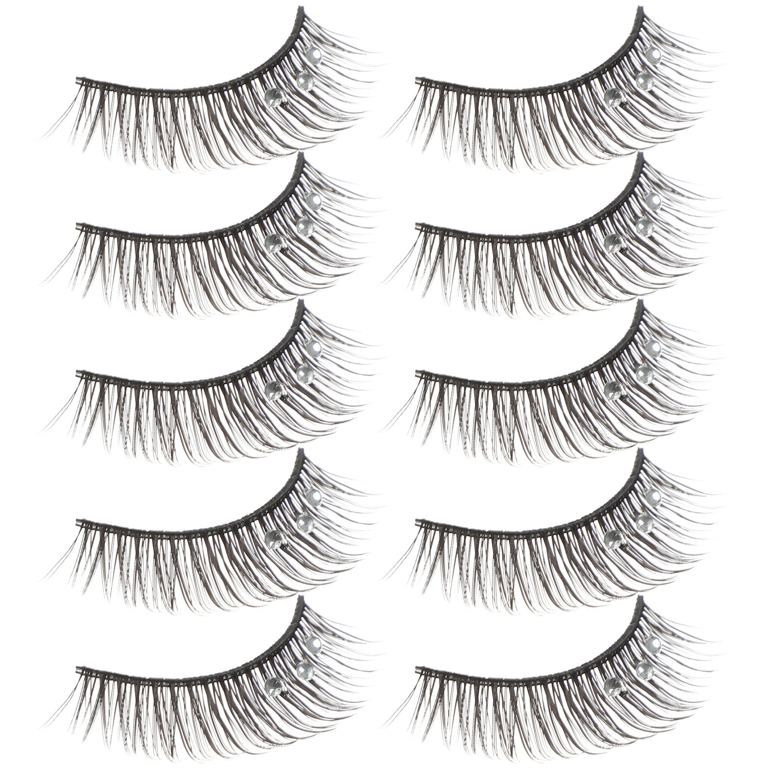 Zehuanyu 5 Pairs Fiber False Eyelashes Extension Half Individual Fake ...