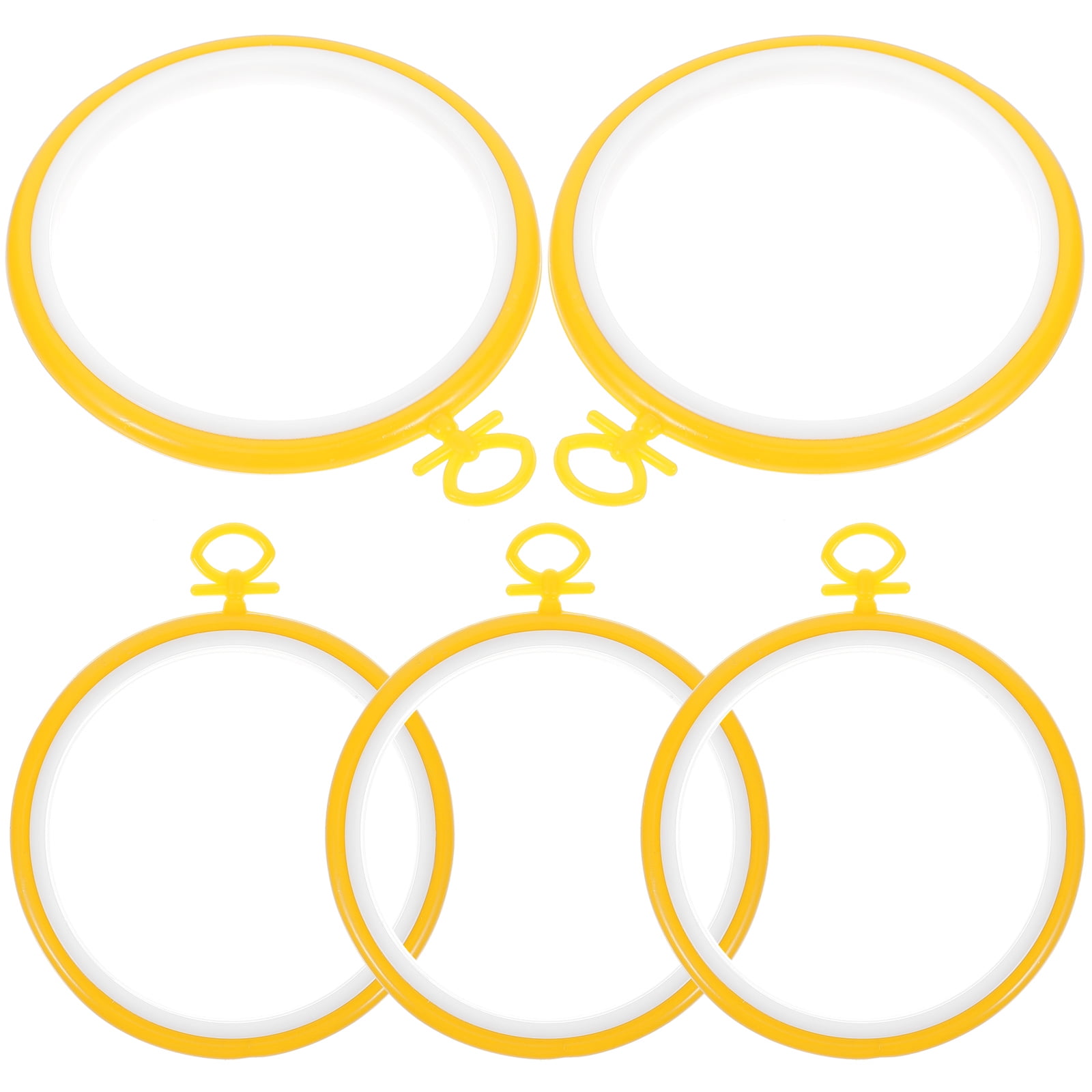 Zehuanyu 5 Pcs Embroidery Thread Plastic Frame Tension Ring Spring-type ...