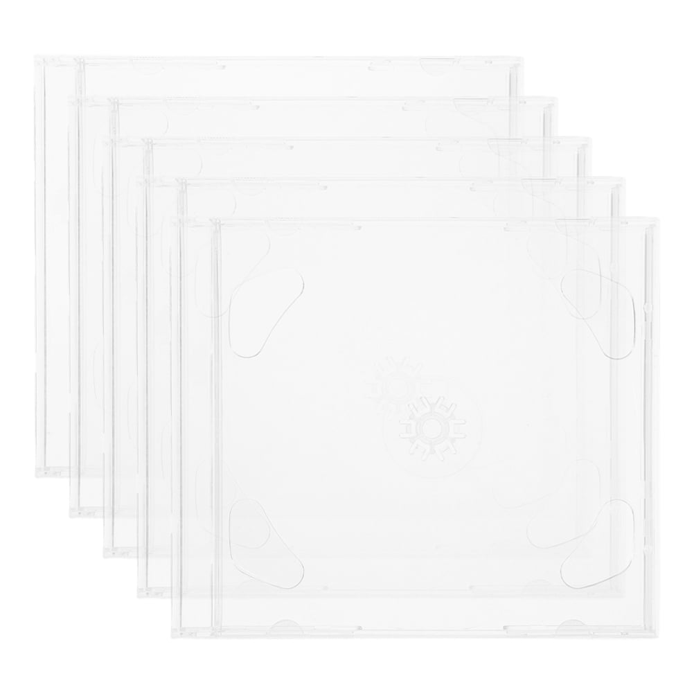 Zehuanyu 5 Pcs Transparent CD Storage Lightweight Disc Cases Portable ...