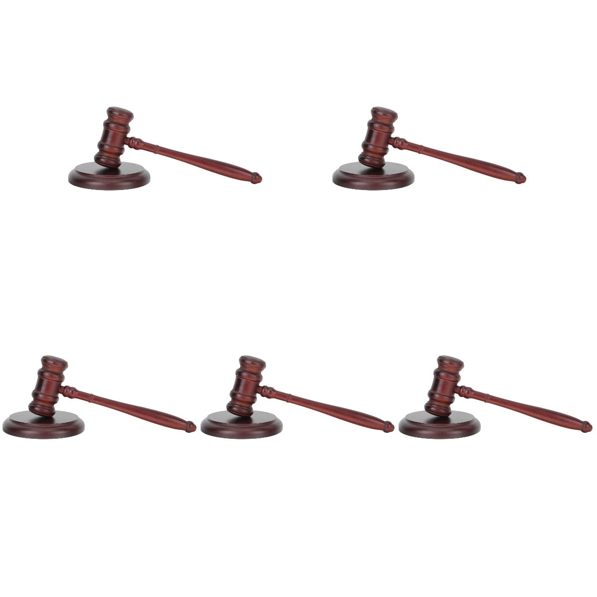 Zehuanyu 5 Sets of Wooden Gavel Judge Hammers Educational Tool Pounding ...