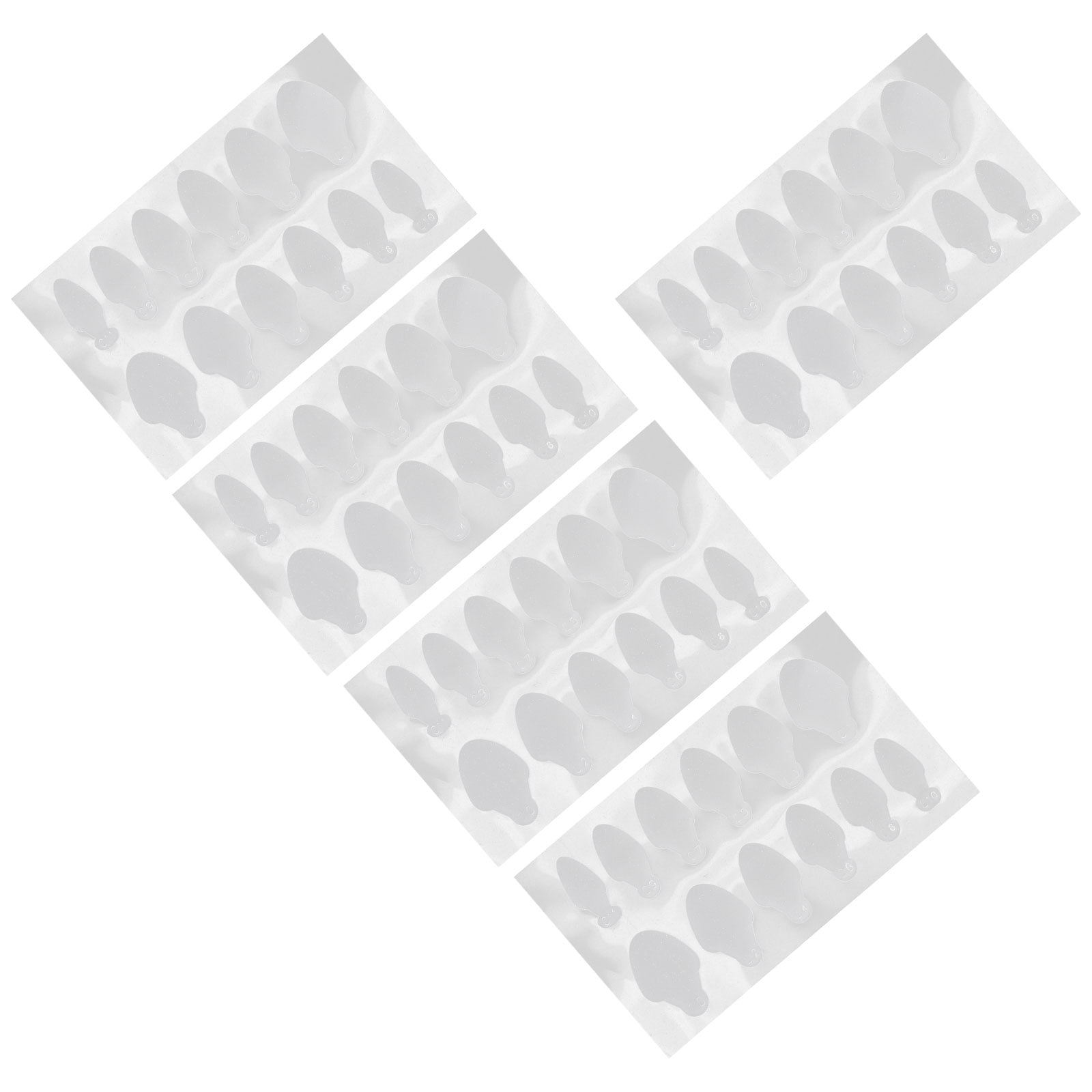 Zehuanyu 5 Sheets of Nail Oil DIY Film Transparent Nail Mold French ...