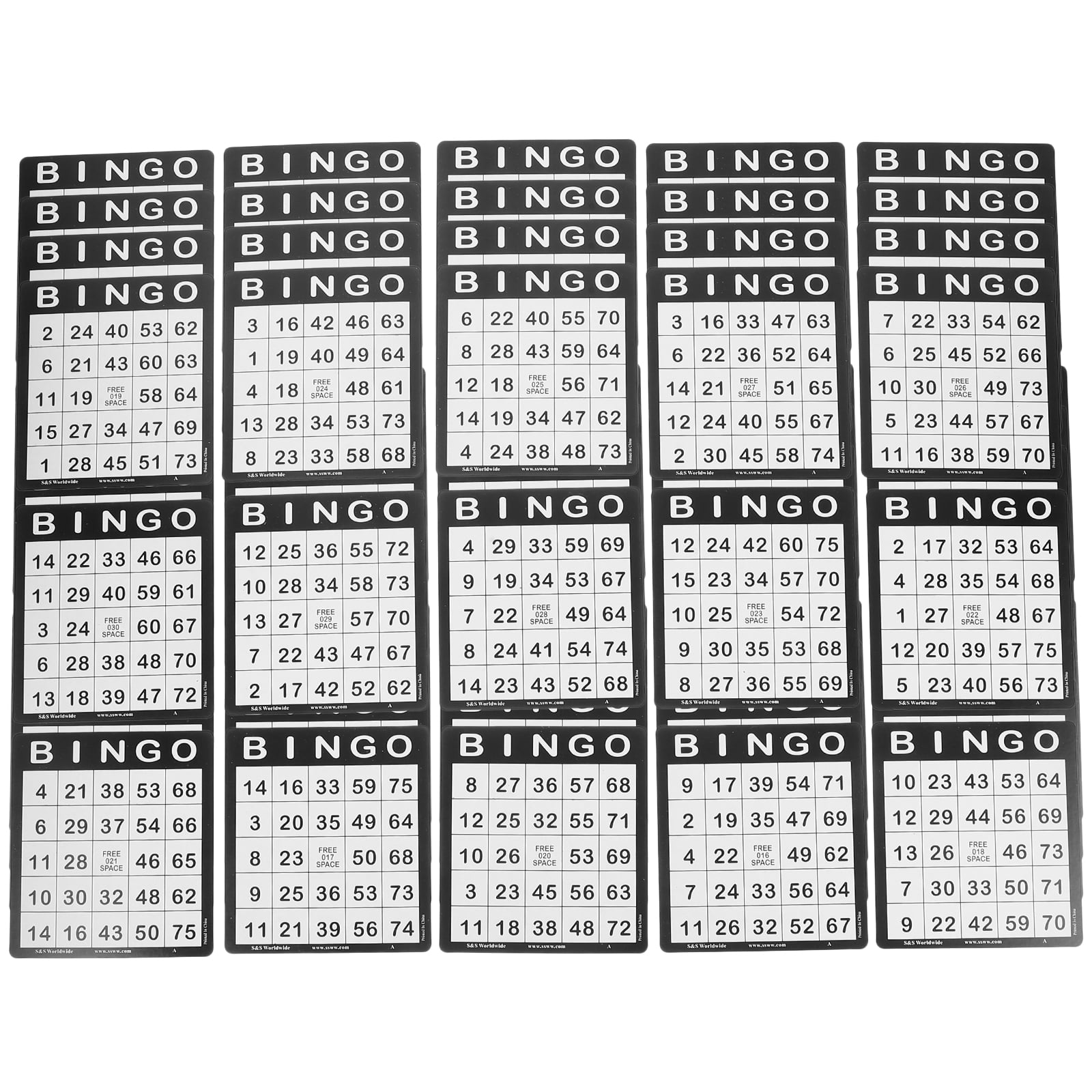 Zehuanyu 50 Pcs Bingo Cards Tea Pie Game Prize Machine Decoration Black ...