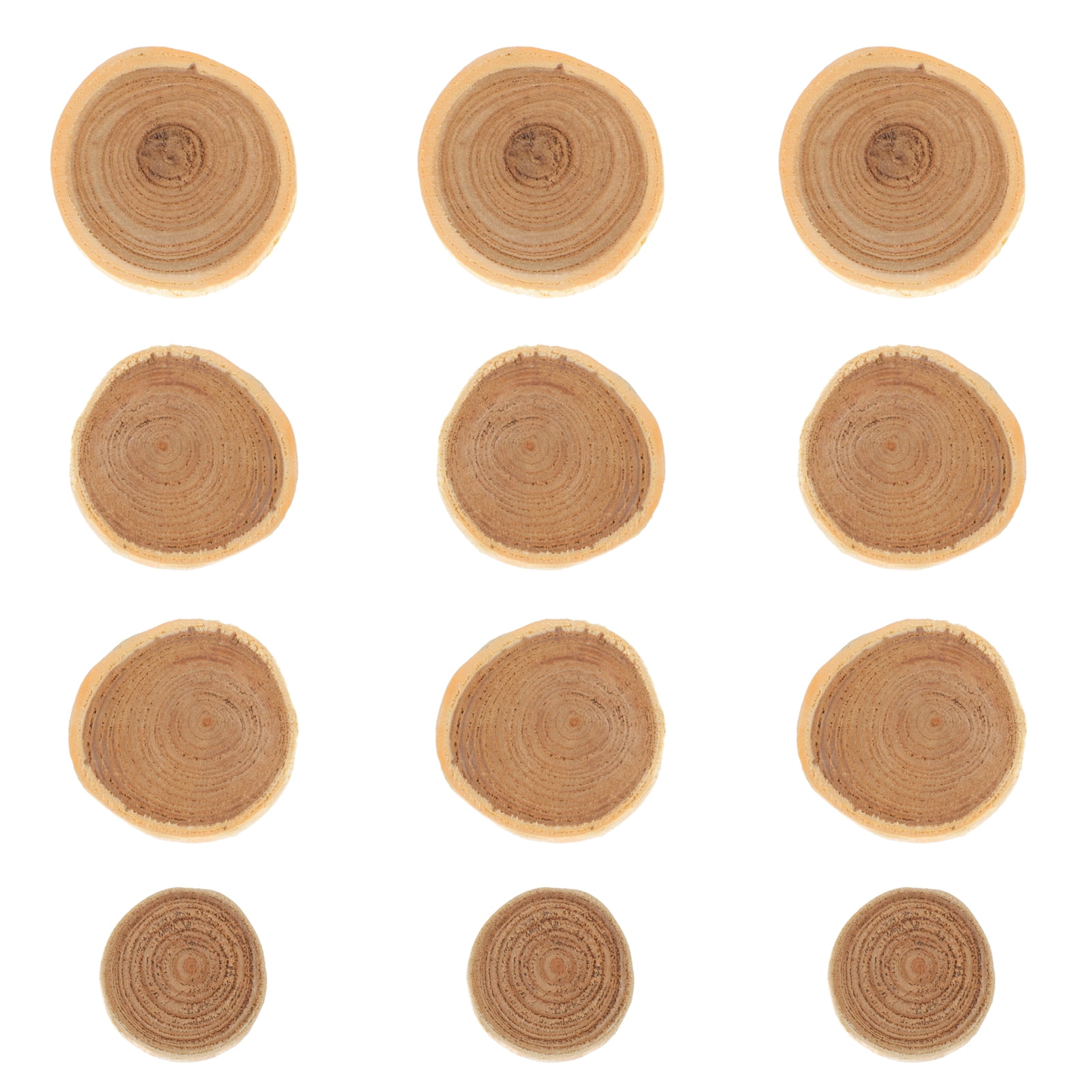 Zehuanyu 50 Pcs Decorations Round Wood Chips DIY Project Kids Crafts ...