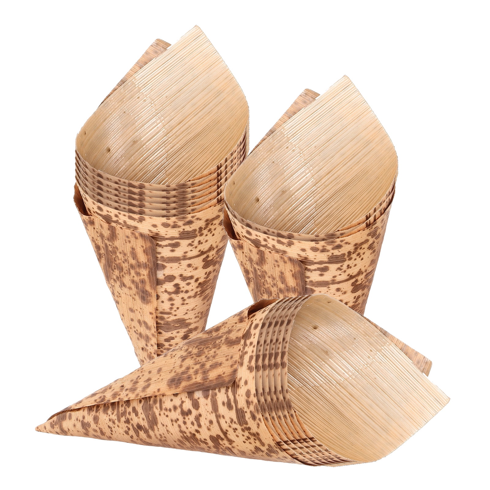 Zehuanyu 50pcs Appetizer Storage Cone Bamboo Food Cone Disposable ...