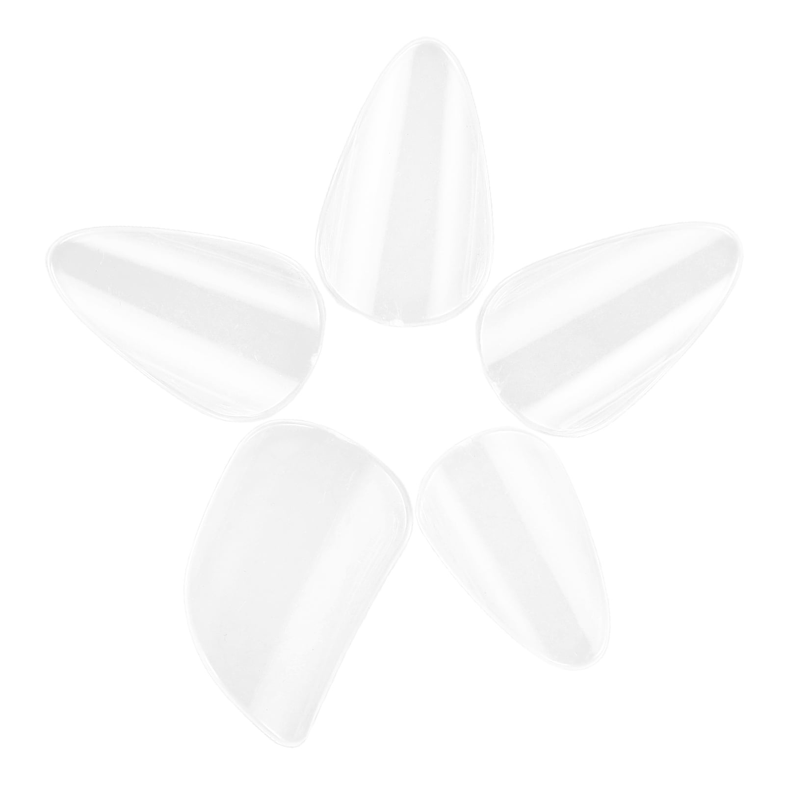 Zehuanyu 5pcs Clear Plastic Pipa Nail Picks Transparent Guzheng Finger ...