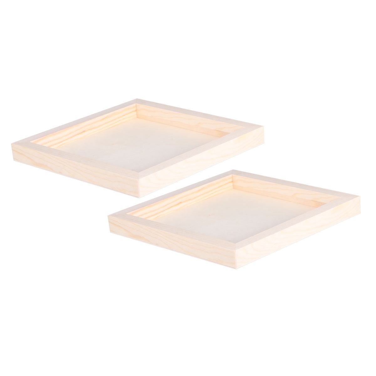 Zehuanyu 5pcs Empty Clay Frames Wooden Clay Frame DIY Clay Picture ...