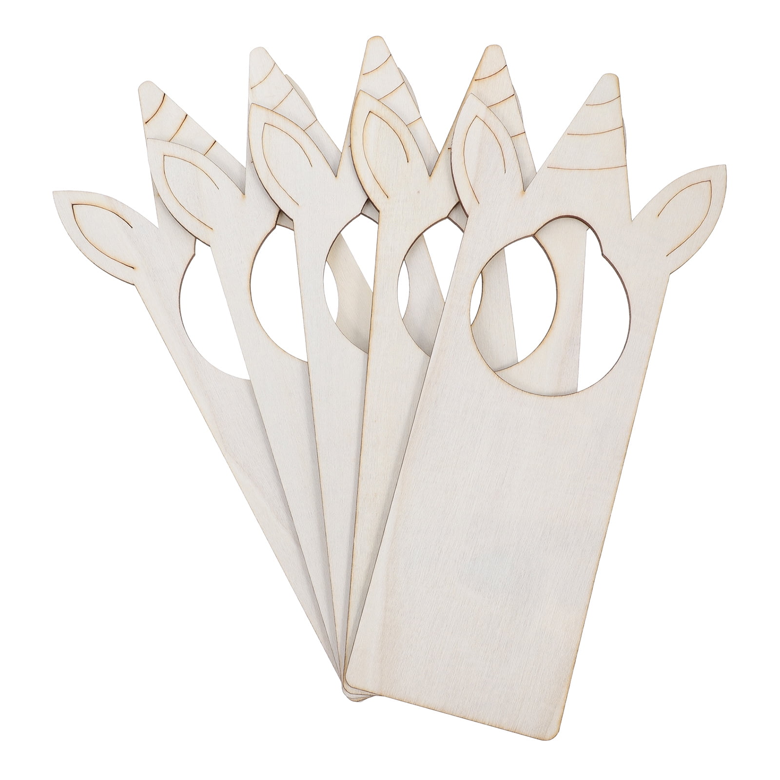 Zehuanyu 5pcs Wooden Door Knob Sign Wood Door Knob Hanger Wooden ...