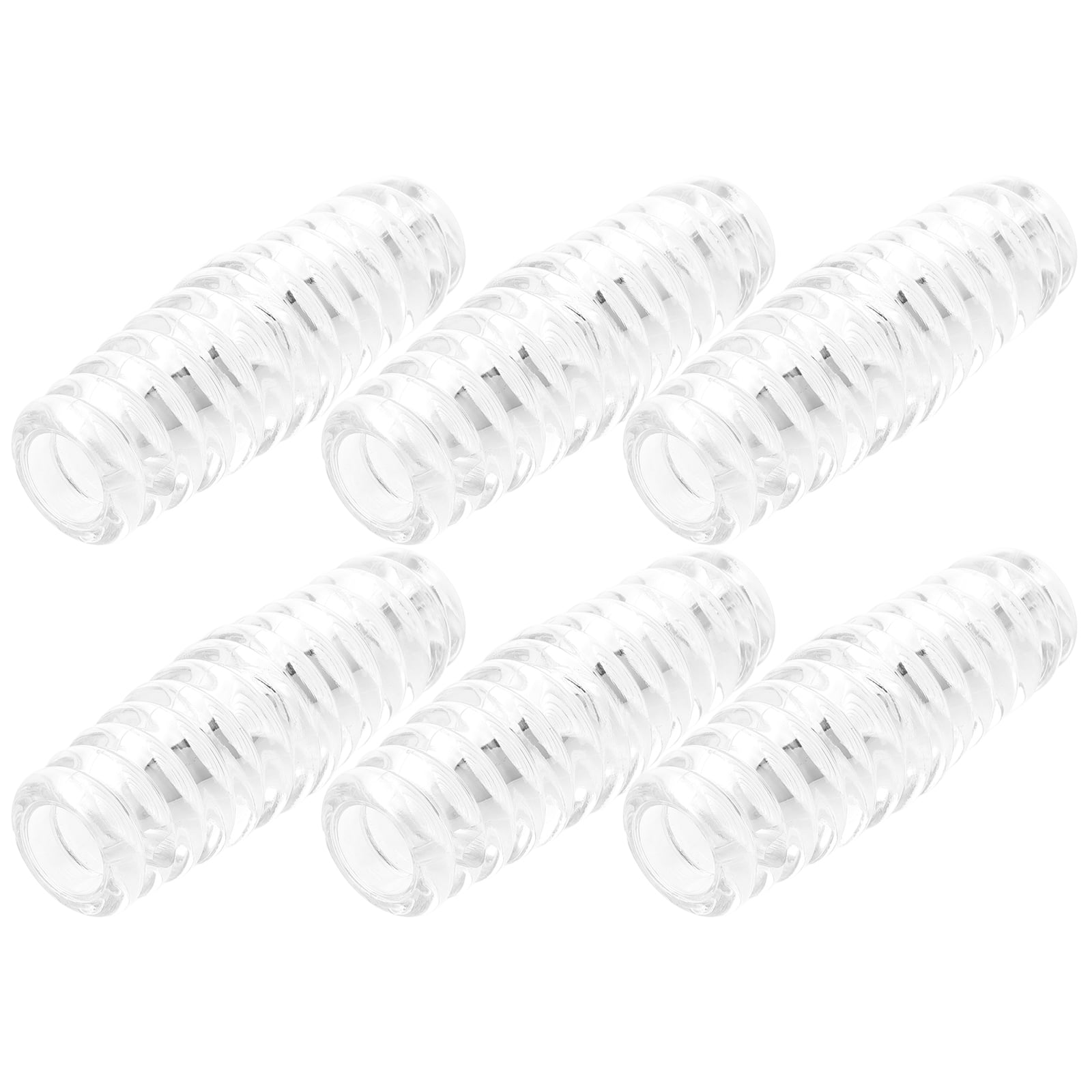 Hytrove Curtain Rods Brackets Curtain Rod End Cap Transparent 6Pcs ...