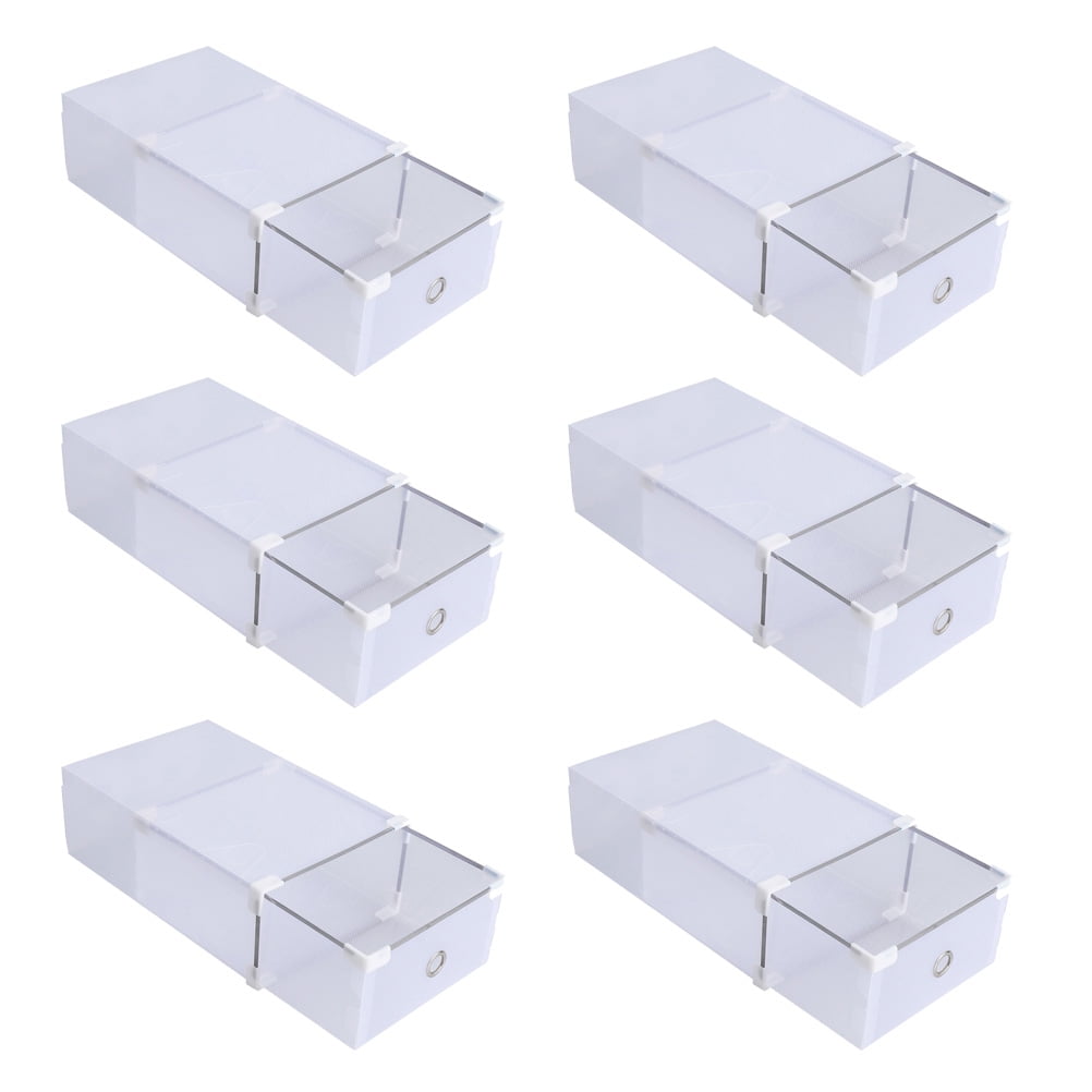 Zehuanyu 6 Pcs Shoe Rack Waterproof Shoebox 34*22*13CM White - Walmart.com