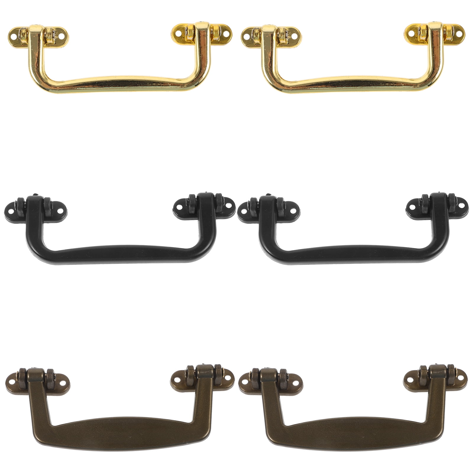 Zehuanyu 6 Pcs Suitcase Handle Jewelry Boxes Handles for Gold Knobs ...