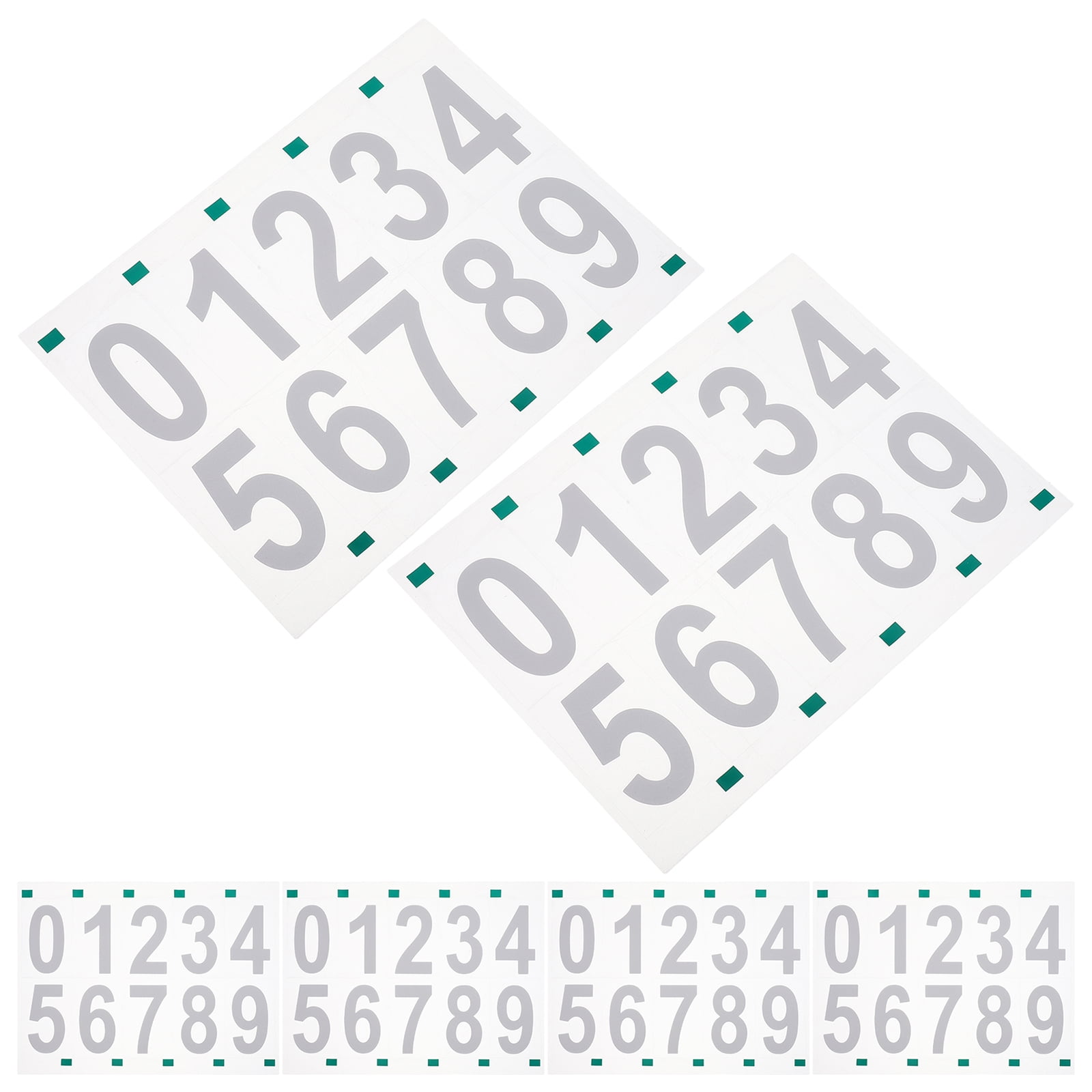 Zehuanyu 6 Sets Adhesive Reflective Number Sticker Mailbox Numbers ...