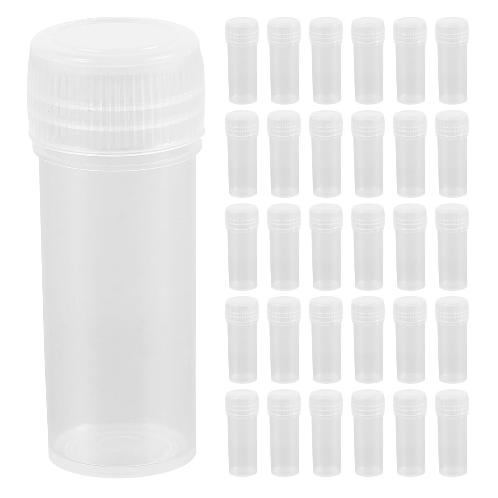 60pcs Clear Plastic Freezing Tubes with Screw Cap for Laboratory Sample ...