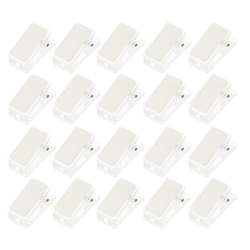 Zehuanyu 60pcs Clear Sticky Clips For Id Cards Self-Adhesive Plastic ...