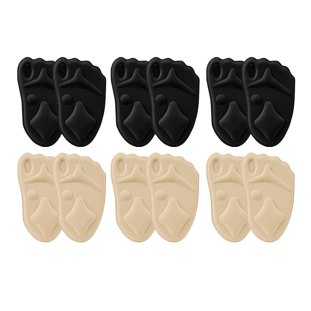 Zehuanyu 6Pairs Portable Forefoot Shoe Pads Front Foot Pads Anti-slip ...