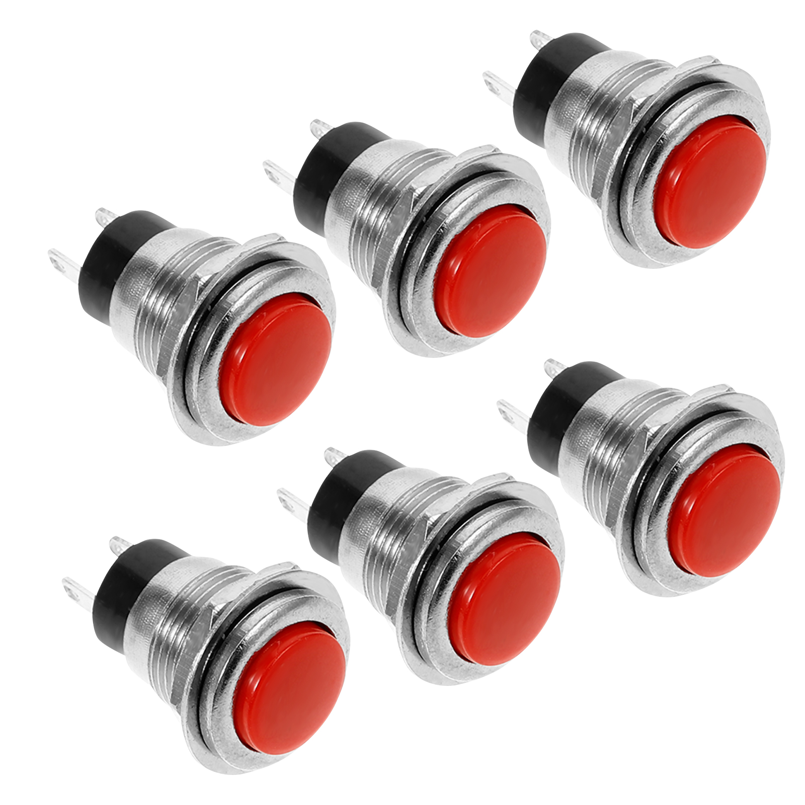 Zehuanyu 6pcs Momentary Push Button Switch 2-Pin Self-Resetting Switch ...