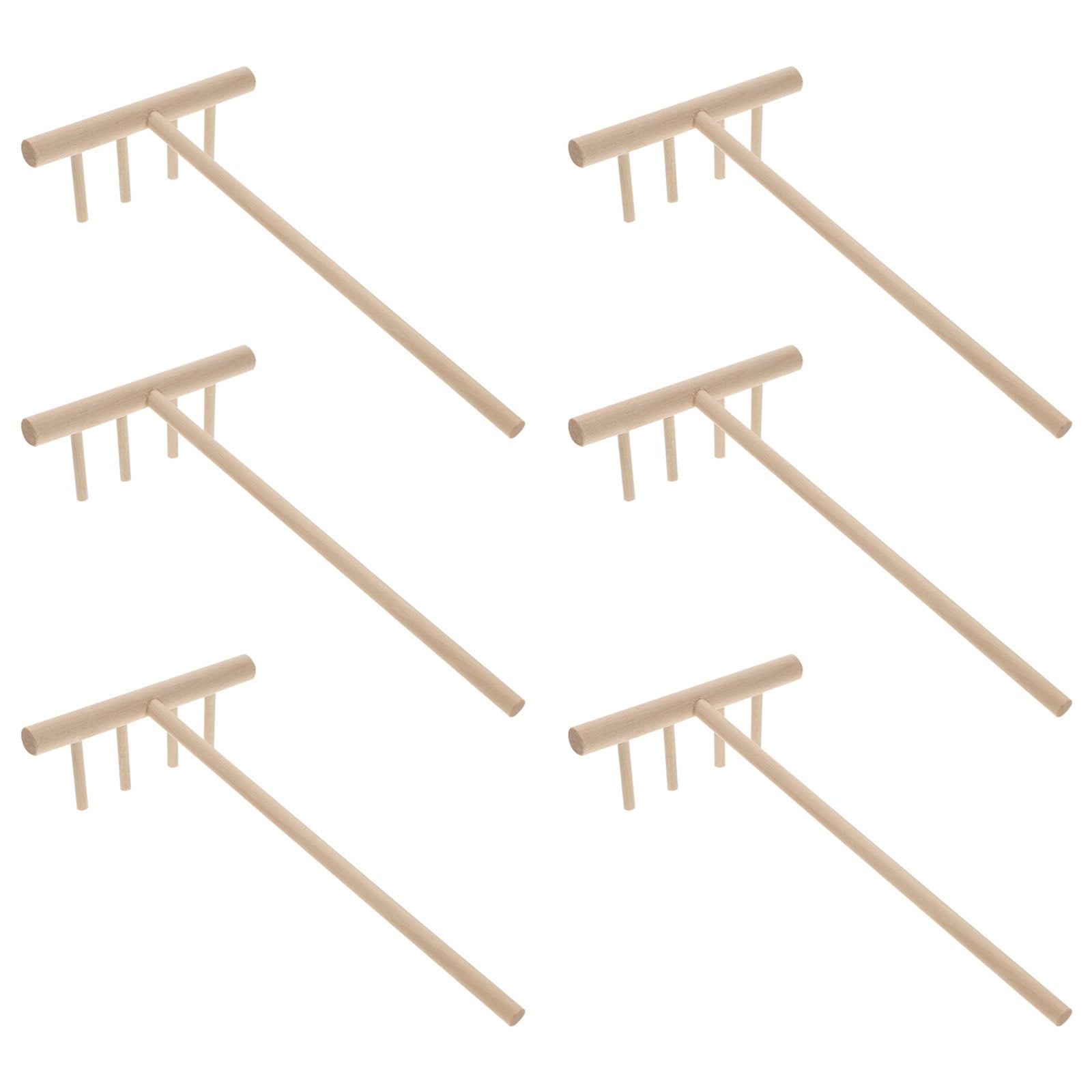 Zehuanyu 6pcs Soft Sandbox Rakes Crafts Miniature Garden Rakes Small ...