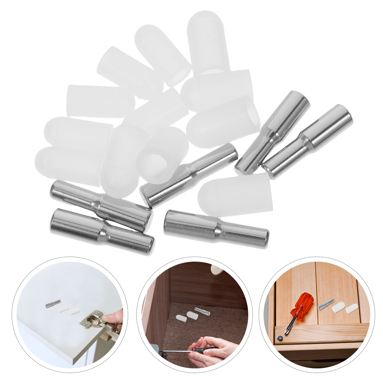 Zehuanyu 6pcs Stainless Steel Shelf Bracket Pegs Invisible Support Pins ...