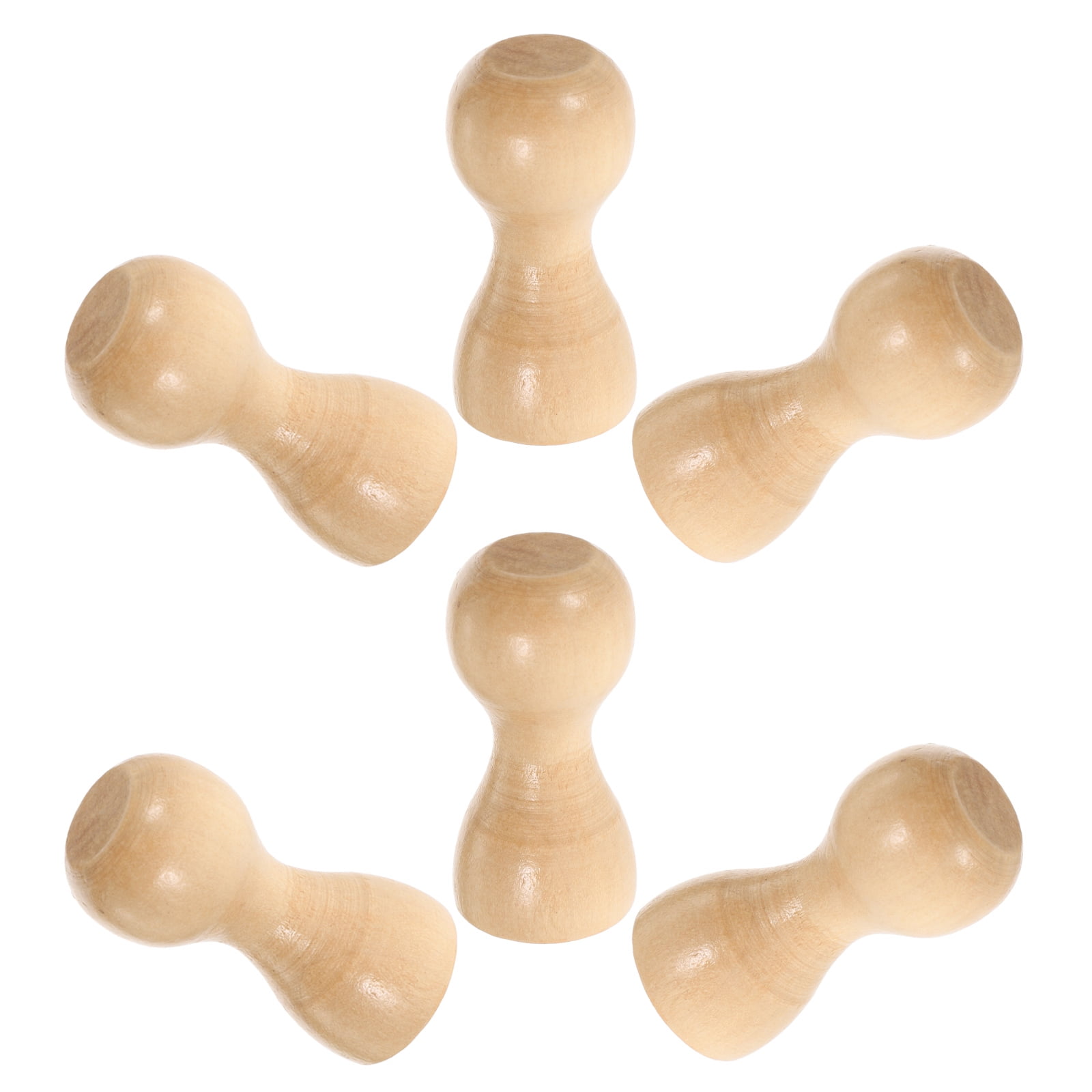 Zehuanyu 6pcs Wooden Shaker Peg Wood Screw On Door Coat Rack Unfinished ...