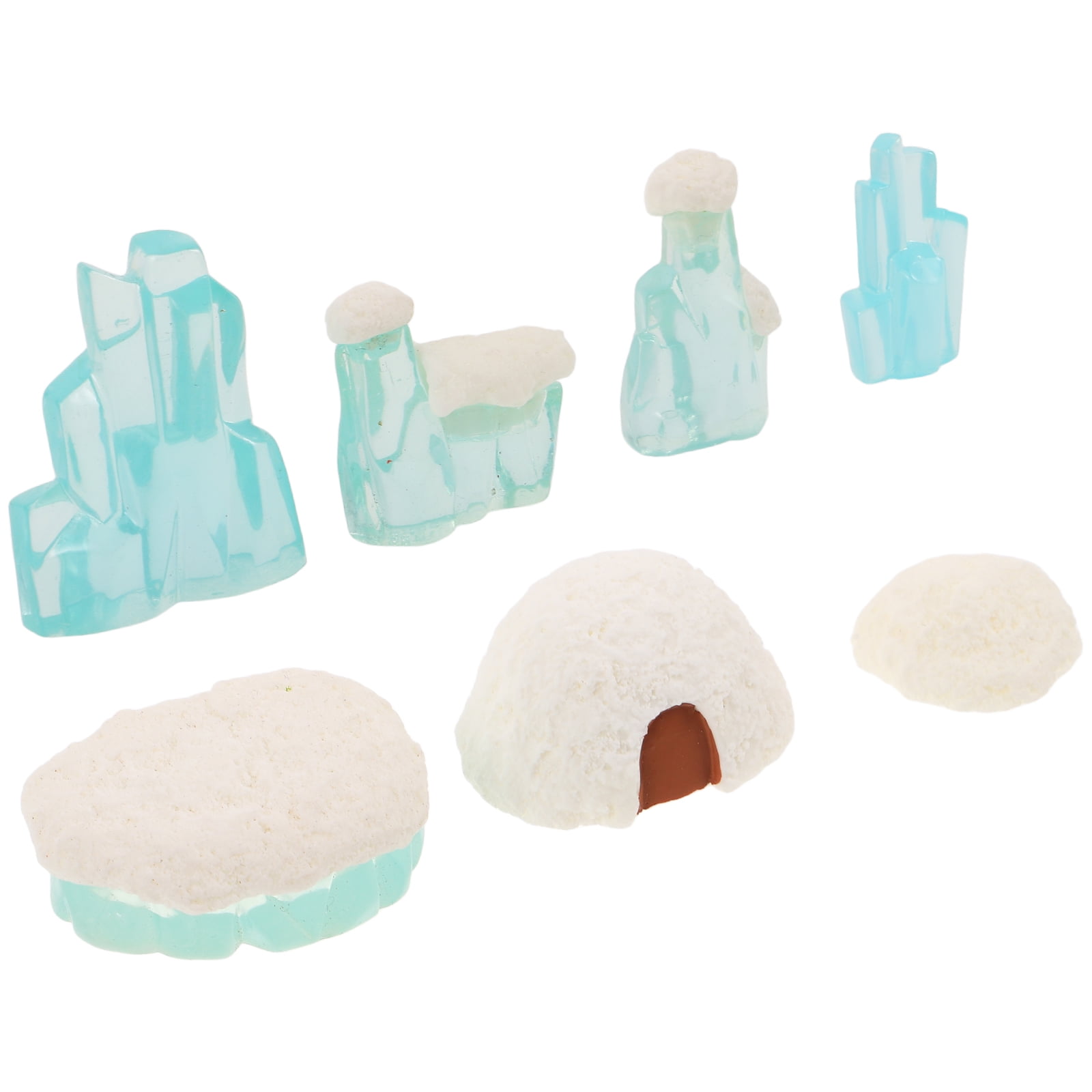 Zehuanyu 7 Pcs Ice Strip Mold Glacier Model Set Mountain Decorations ...