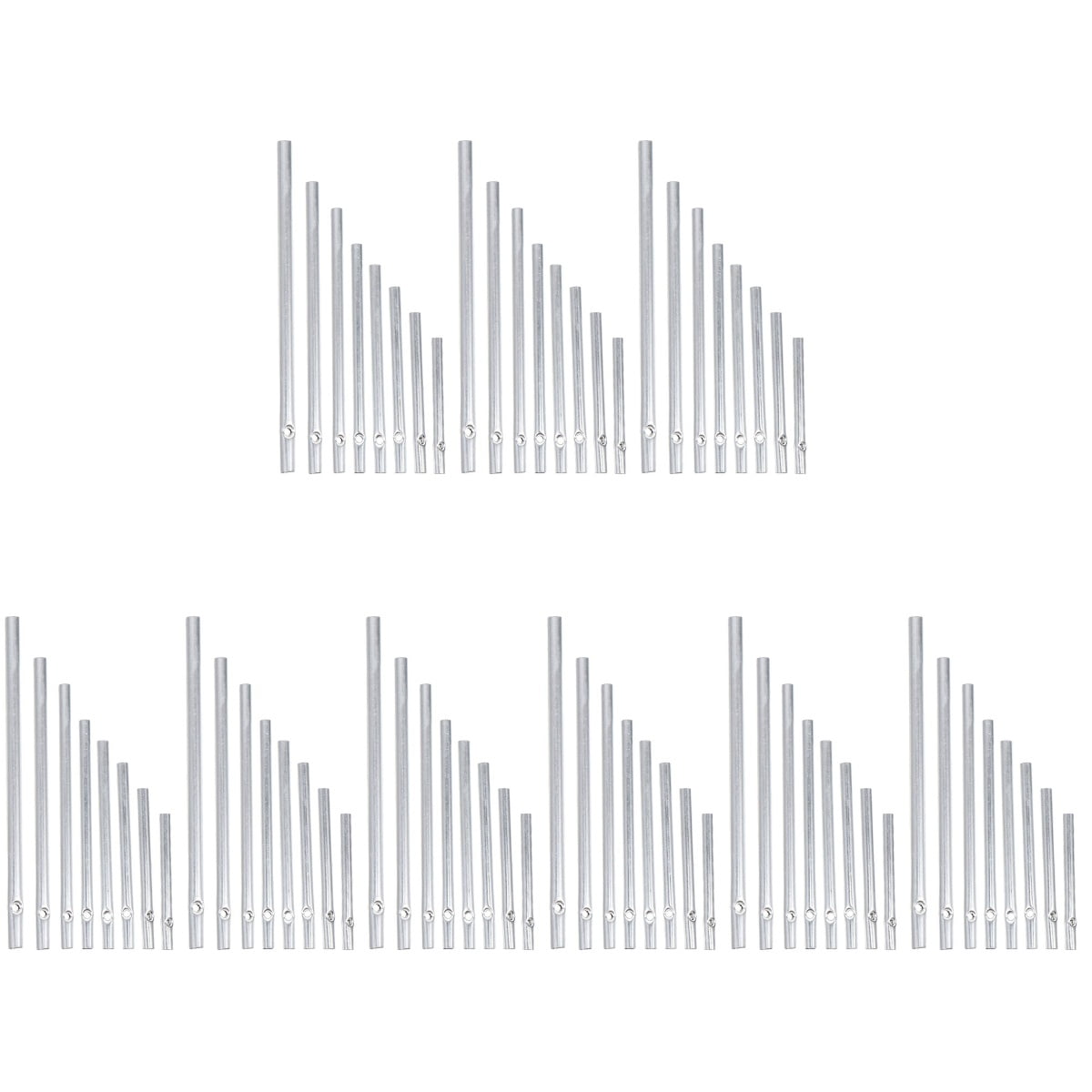 Zehuanyu 72 PCS Different Length Wind Chime Tubes DIY Aluminium Tone ...