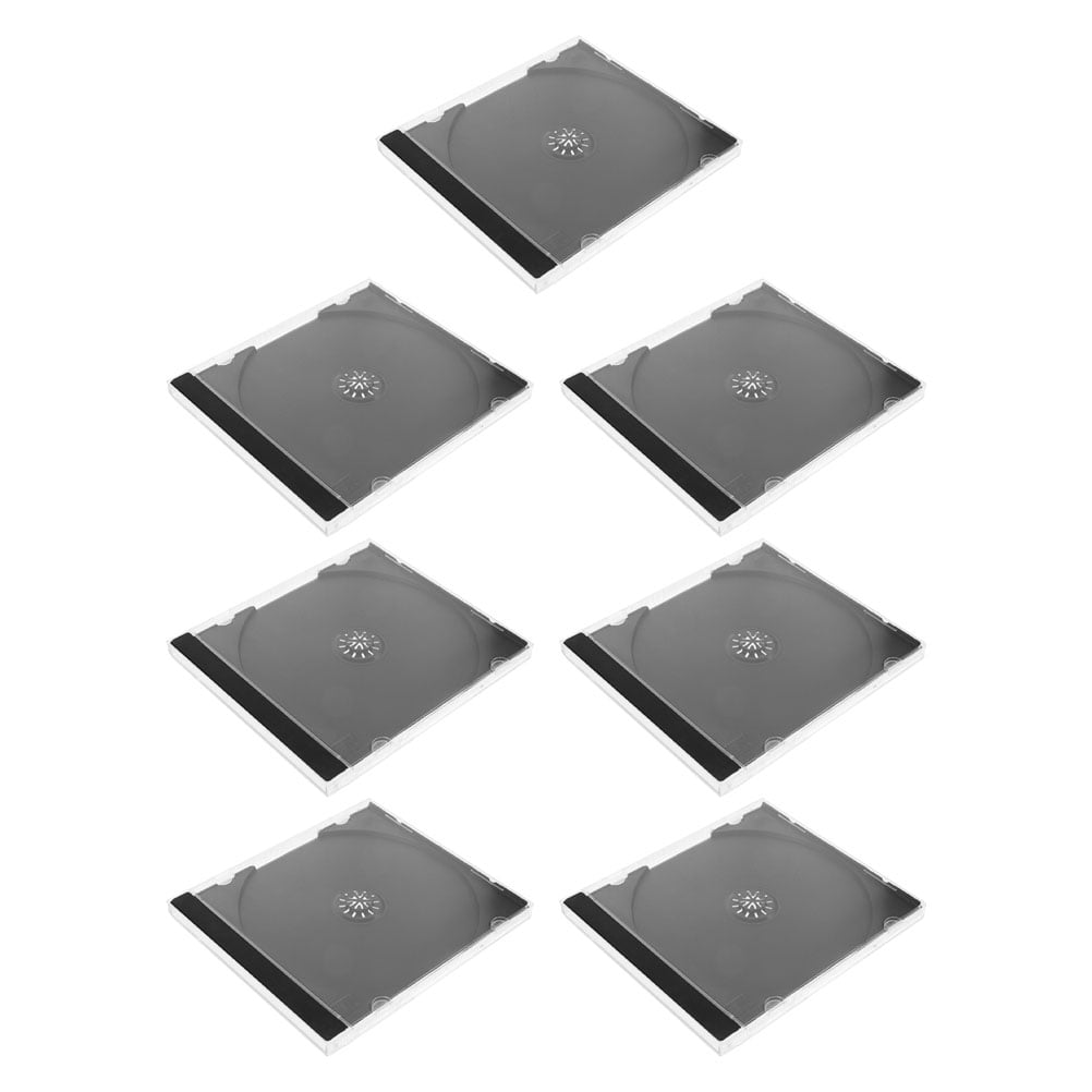 Zehuanyu 7pcs Cd Storage Boxes Replacement Dvd Disc Reusable Case Cd ...