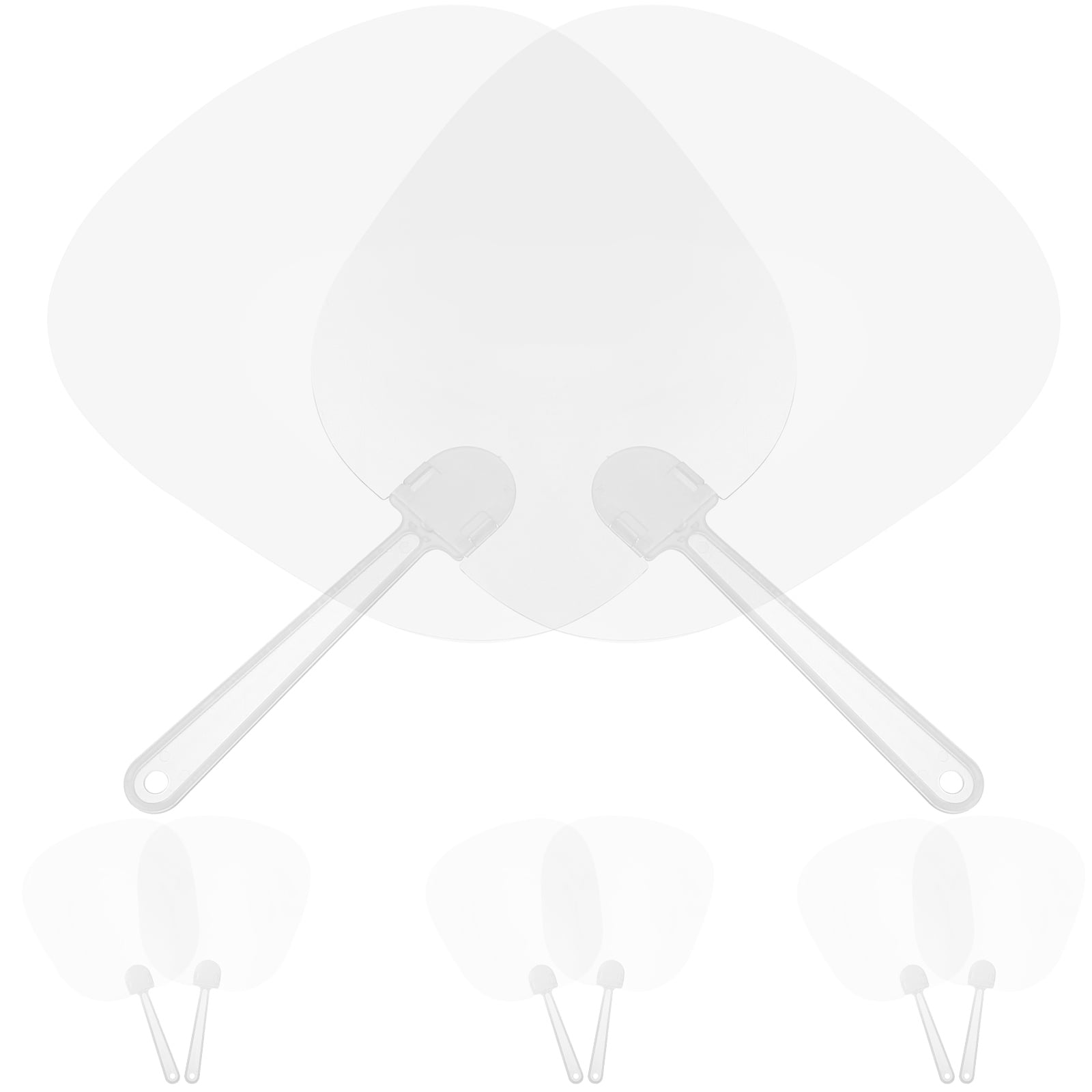Zehuanyu 8 Pcs Fan Blades Transparent Blank PVC Fans Lightweight Child ...
