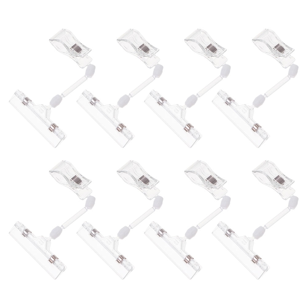 RENACLIPY Transparent Plastic Sign Clips Label Holders for Supermarket ...