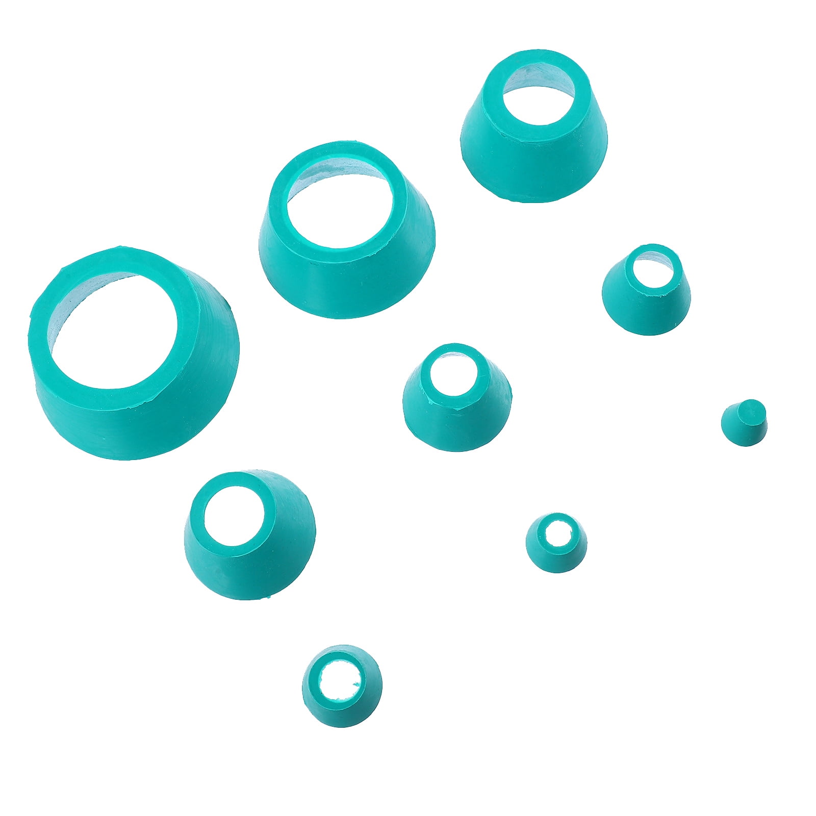 Zehuanyu 8 Pcs Rubber Stopper Filter Adapter Plug Ring Strainer Green ...