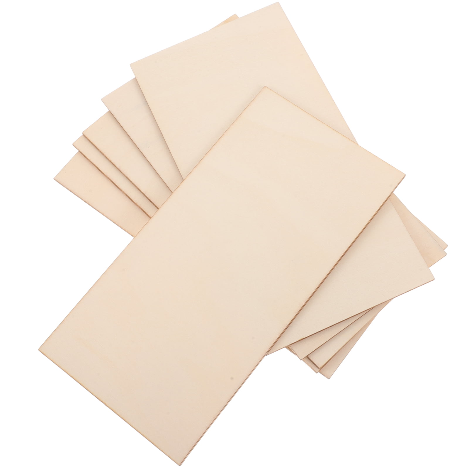 HEMOTON 8 Pcs Unfinished Wood Rectangles 10x20cm Wooden Pieces for ...