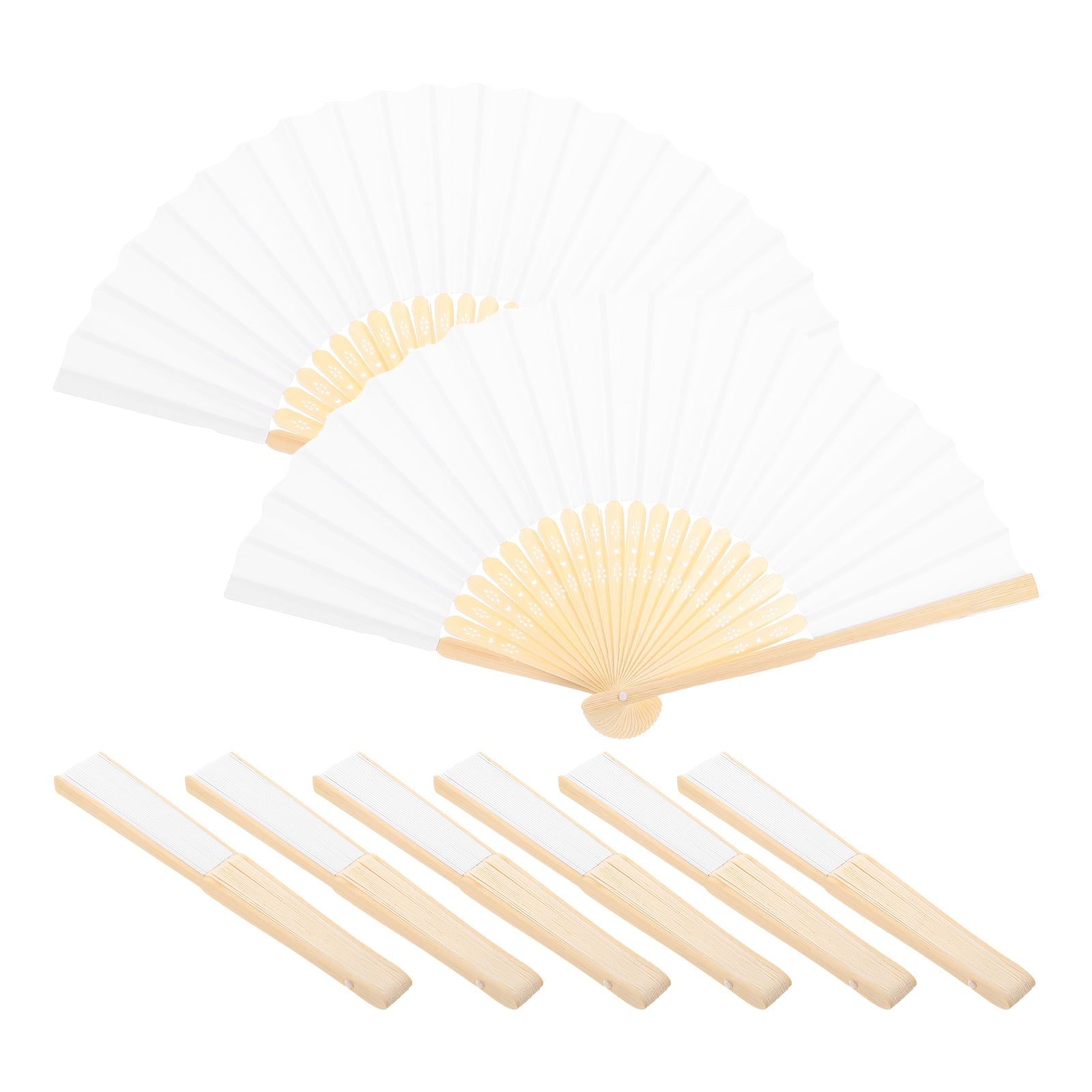Zehuanyu 8pcs DIY Handicrafts Tools Kids Painting Drawing Hand Fans for ...