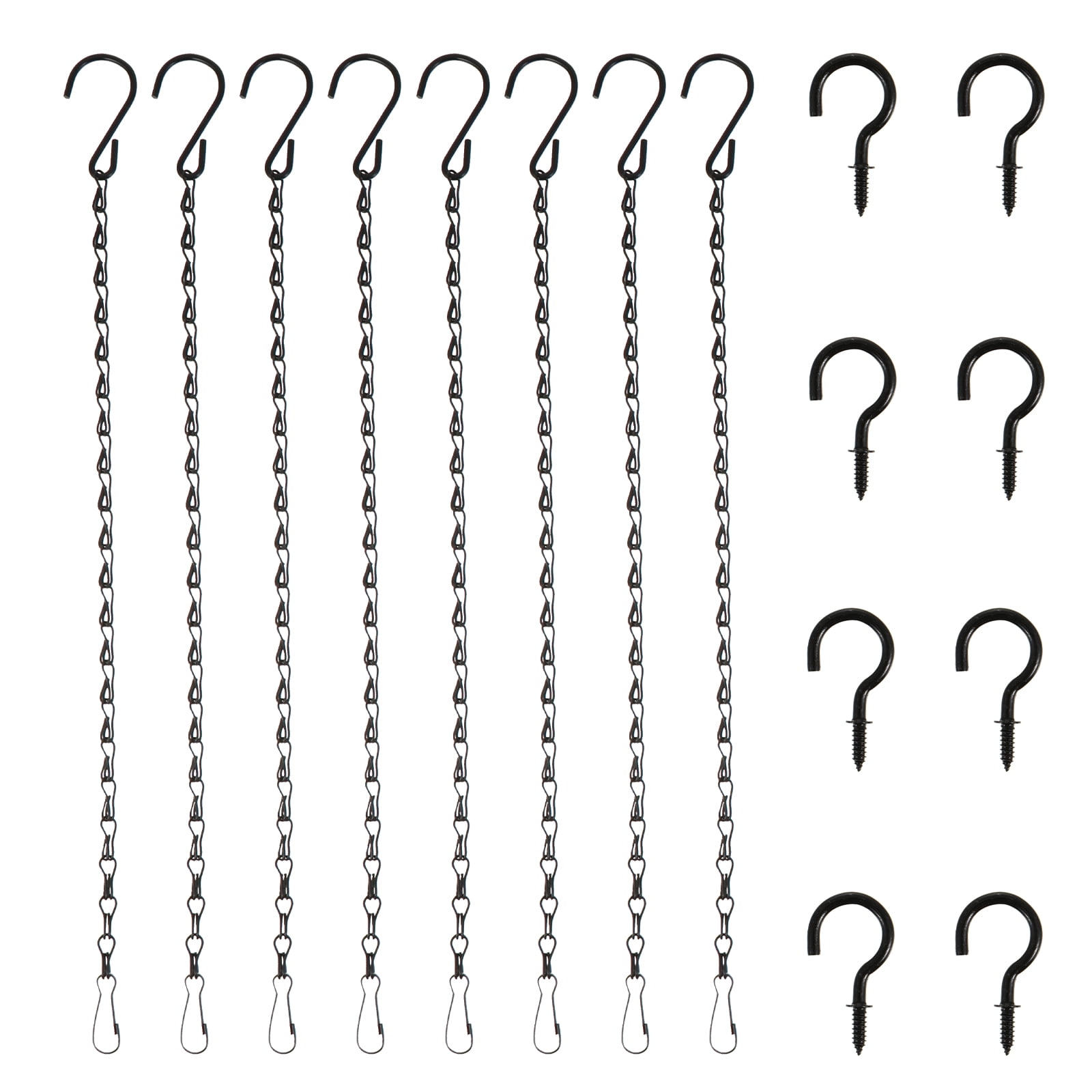 Zehuanyu 8pcs Metal Hanging Basket Chains with 8pcs Ceiling Hooks for ...